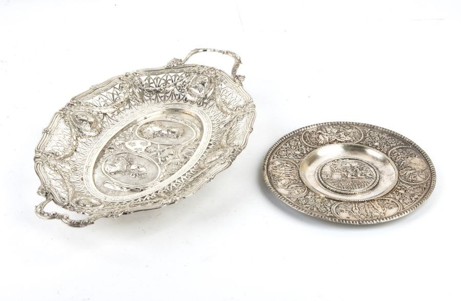 Georg Roth & Co, Georg Roth & Co Dwa niemieckie srebrne kosze - Aukcja ...