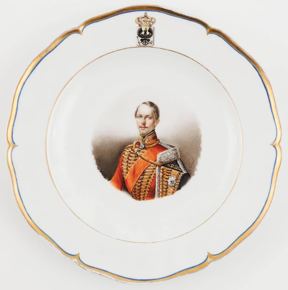 TALERZ Z FRYDERYKIEM KAROLEM PRUSKIM, Niemcy, Berlin, KPM, 1844-1847 - Aukcja internetowa ...