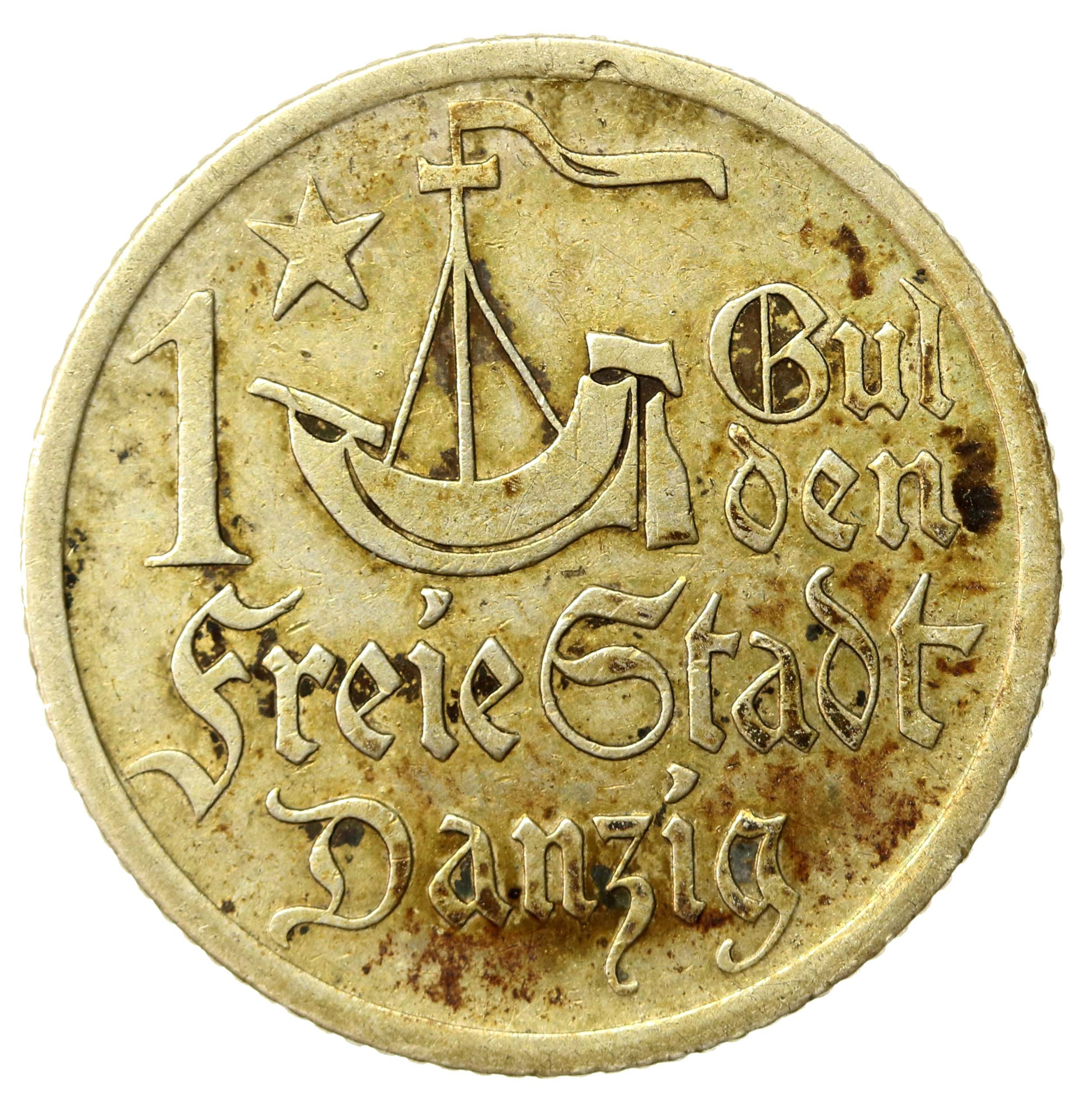 Wolne Miasto Gdańsk, 1 gulden 1923 (893) - Aukcja internetowa / Licytacja online - Cena - OneBid