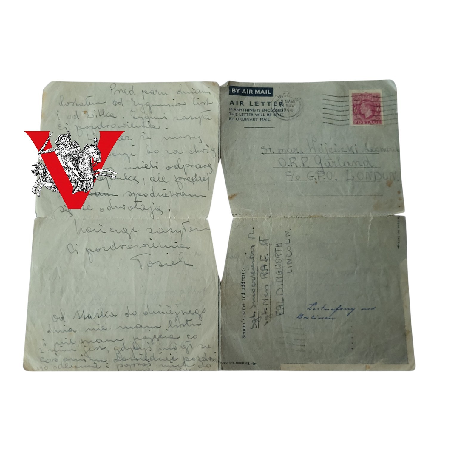 Lotnictwo i Marynarka Wojenna - List z bazy RAF 300 Dywizjon Bombowy na ...