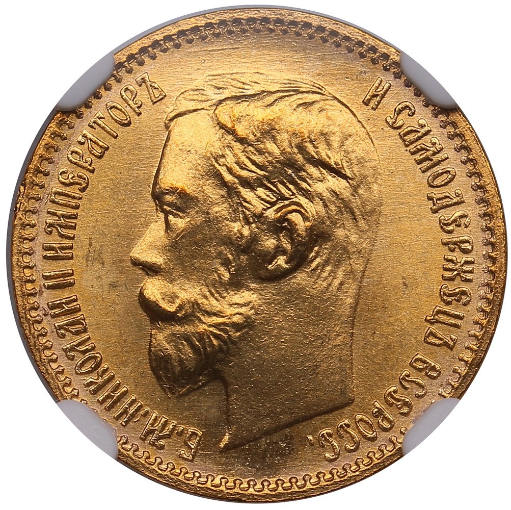 Rosja 5 rubli 1902 AP - Mikołaj II (1894-1917) - NGC MS 67+ - Aukcja internetowa / Licytacja ...