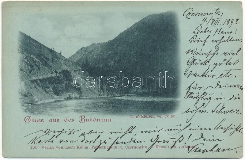 1898 (Vorläufer) Colbu (Bukovina, Bucovina, Bukowina); Teufelstein bei ...