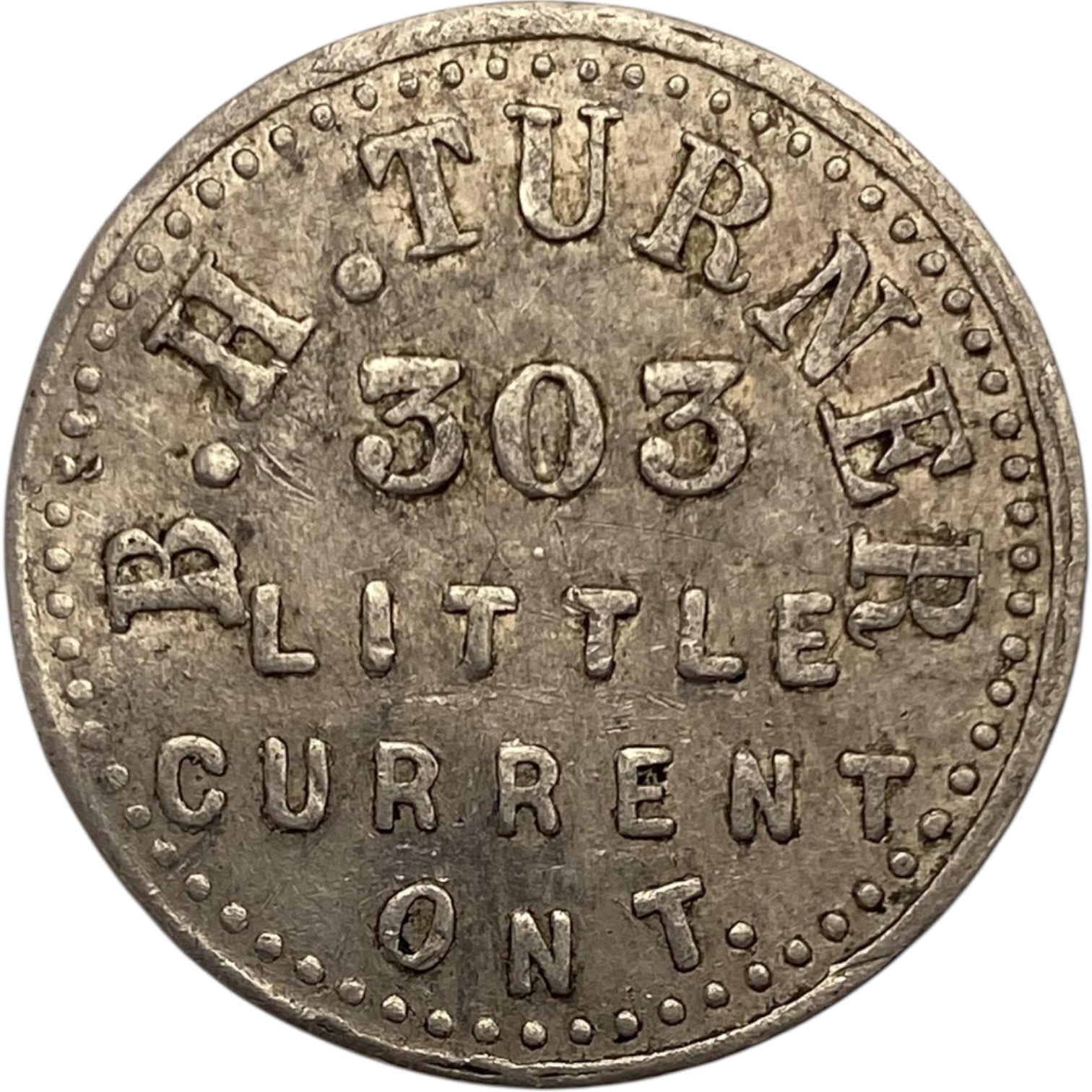 Kanada Little Current Ontario 25 Cent B.H. Turner Merchant Token 588-A ...