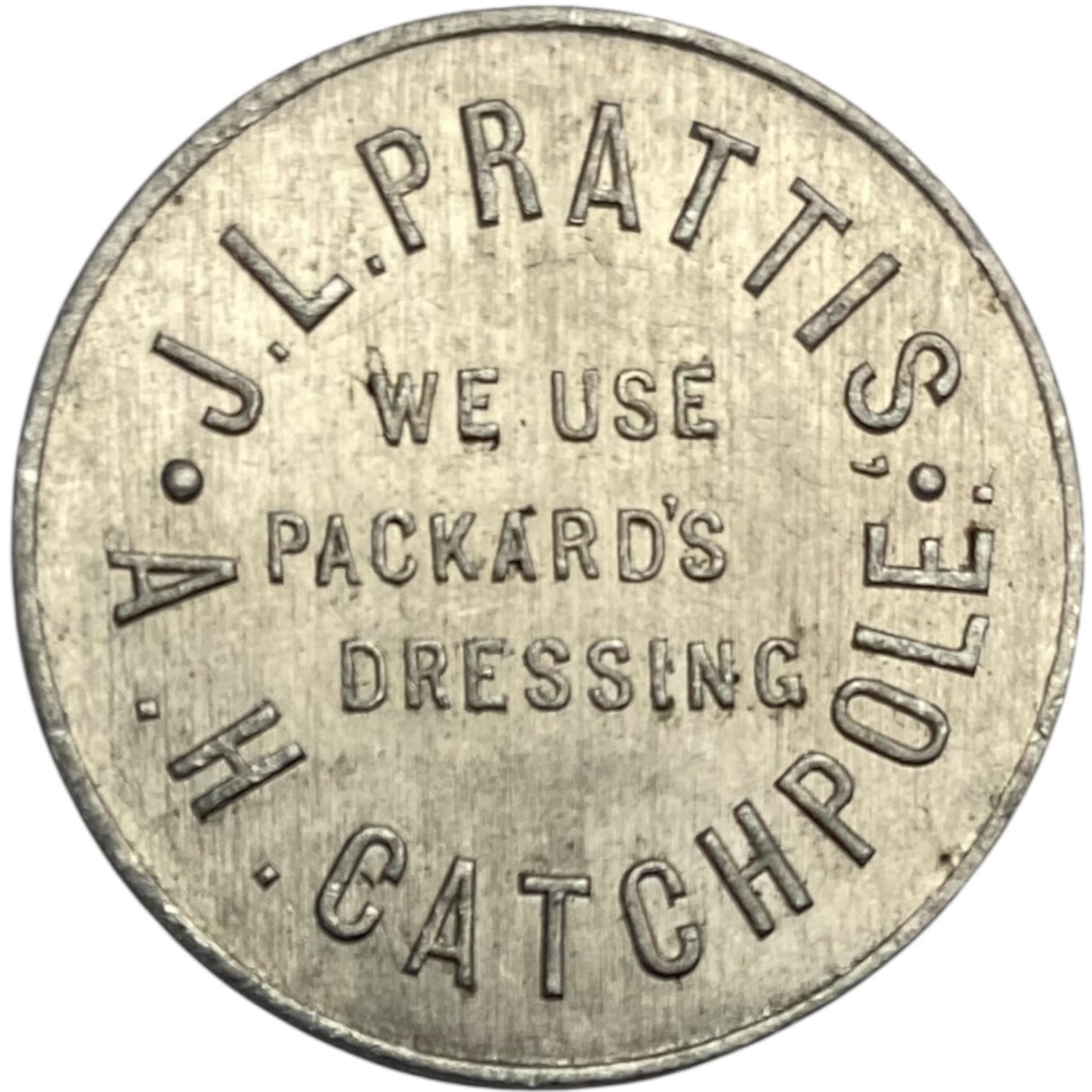 Canada Hamilton Ontario J. L. Prattis 1 Shine Merchant Token 464-P-A ...