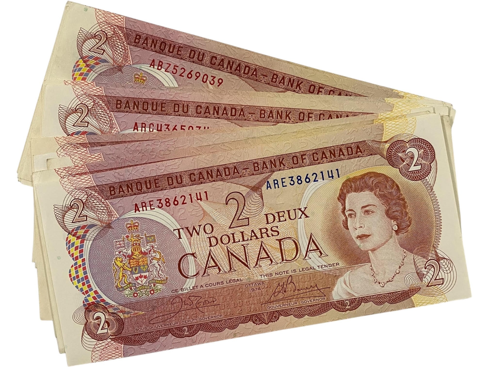 Bank of Canada 1974 $2 Banknotes Lot (17 Pieces) - Online auction ...