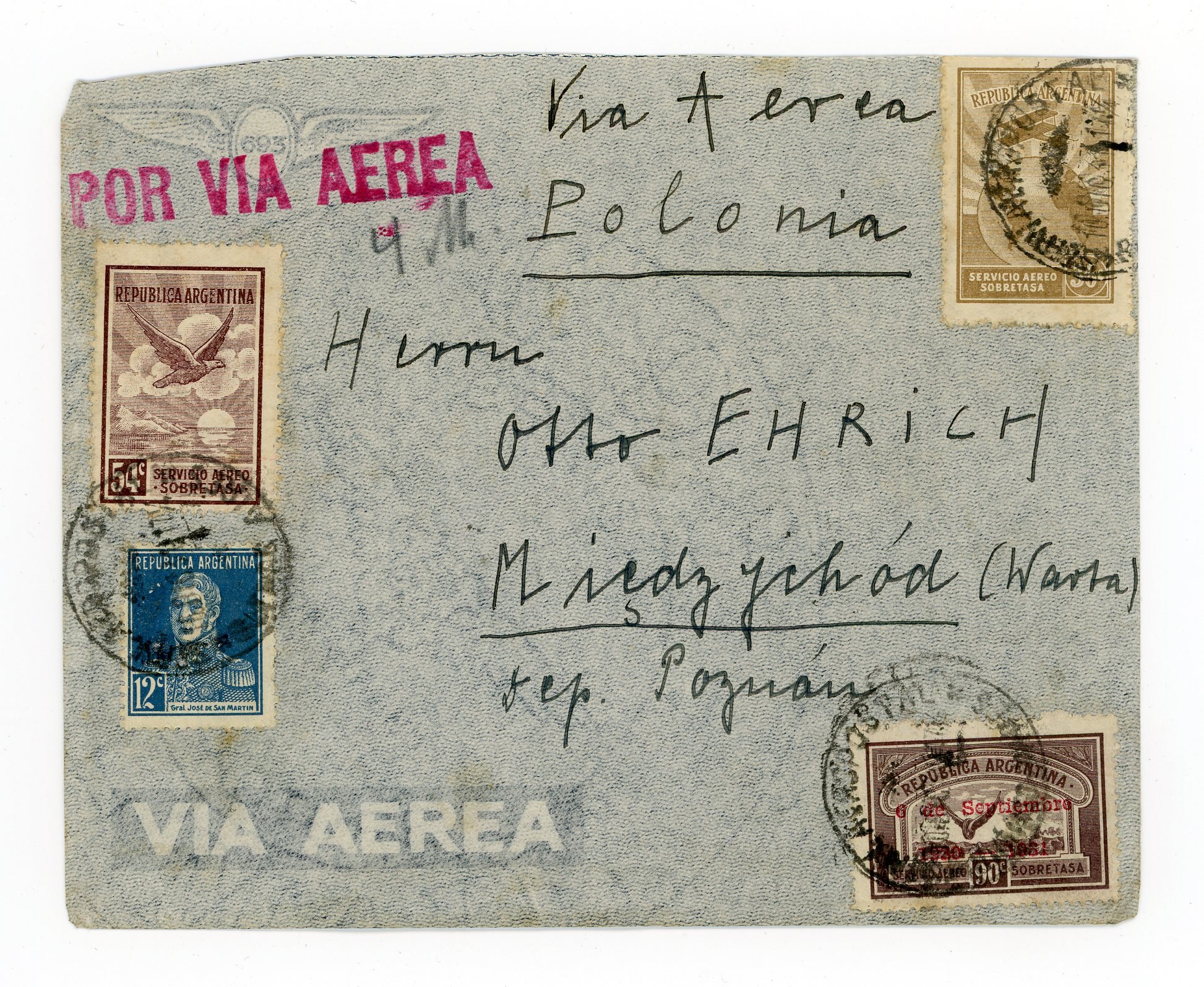 Air letter from Buenos Aires to Poland, 1931 (543) - Online auction ...