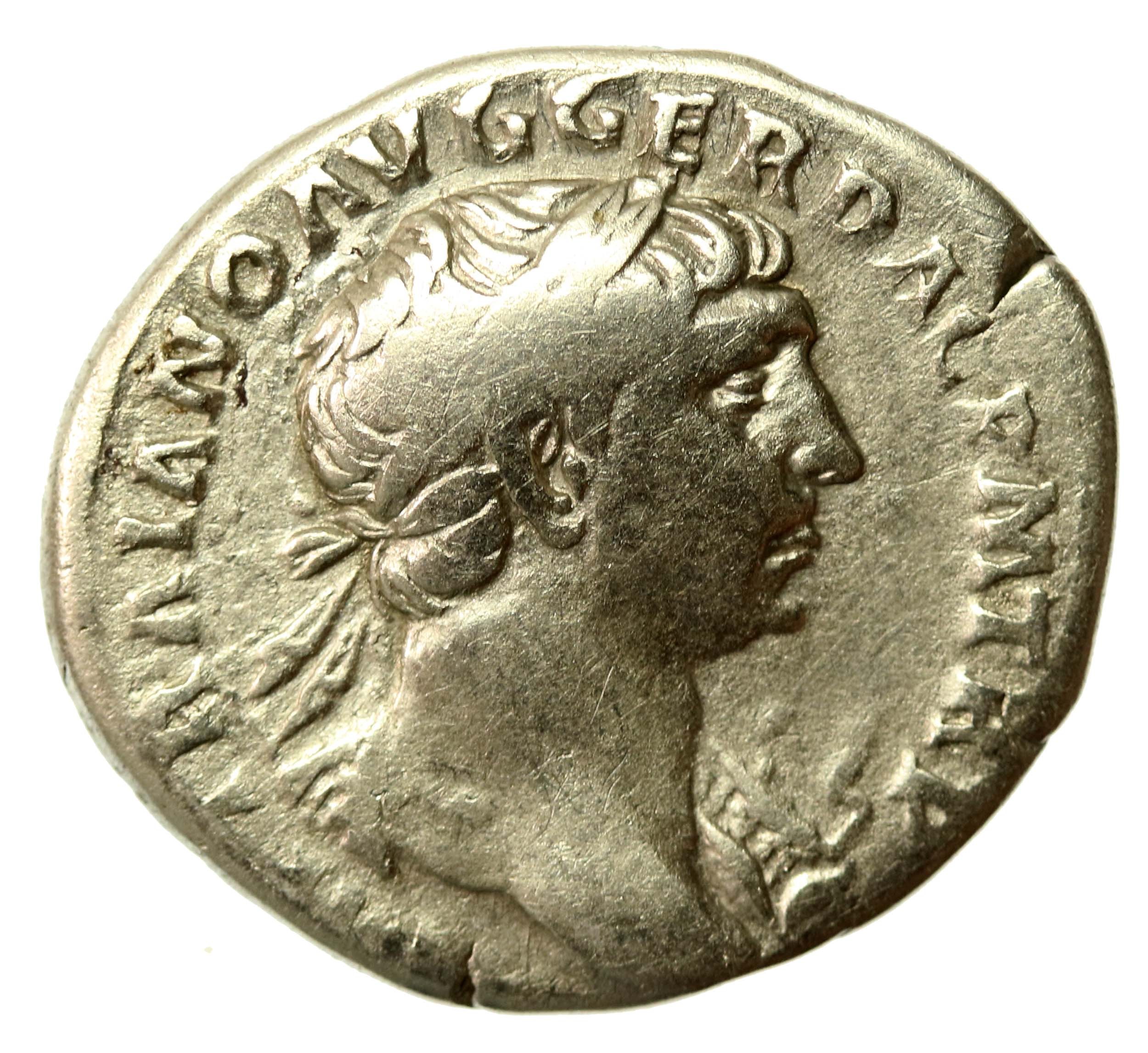 Cesarstwo Rzymskie, Trajan (98-117 n.e.), Denar (190) - Aukcja internetowa / Licytacja online ...