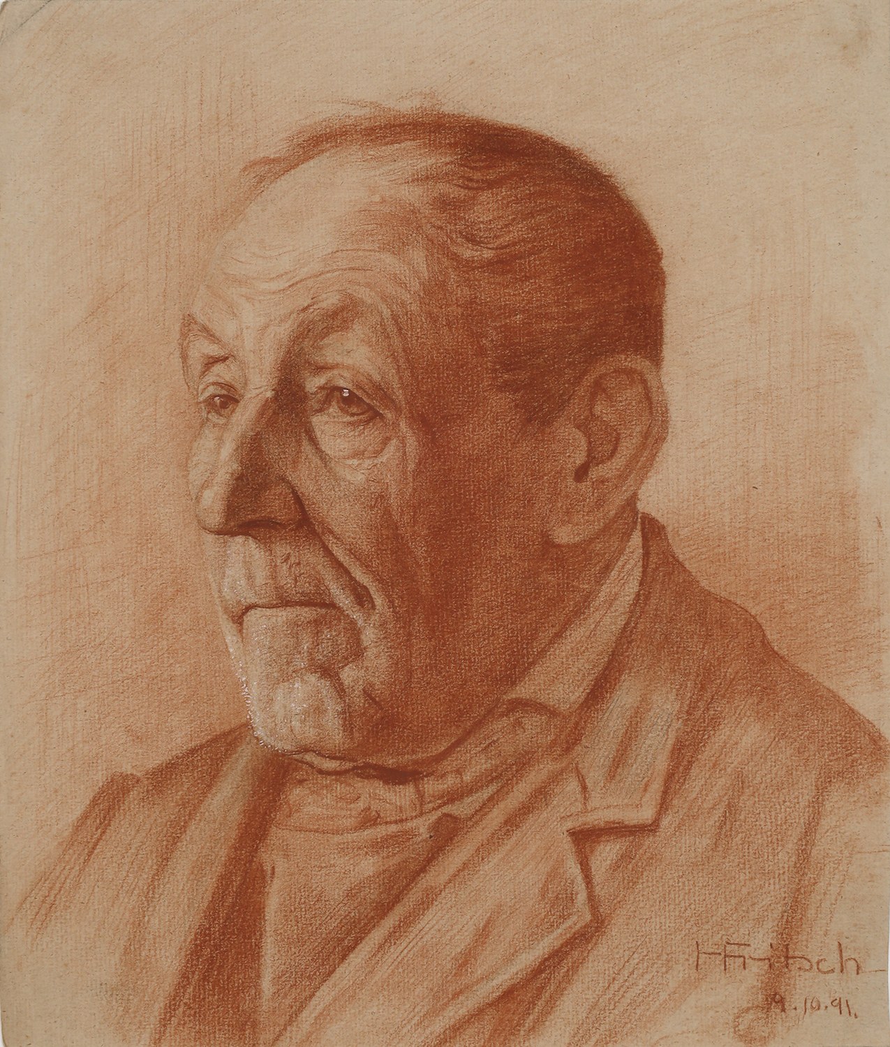 Hans FRITSCH (1870-1945), Portret starszego mężczyzny, 1891 - Aukcja ...