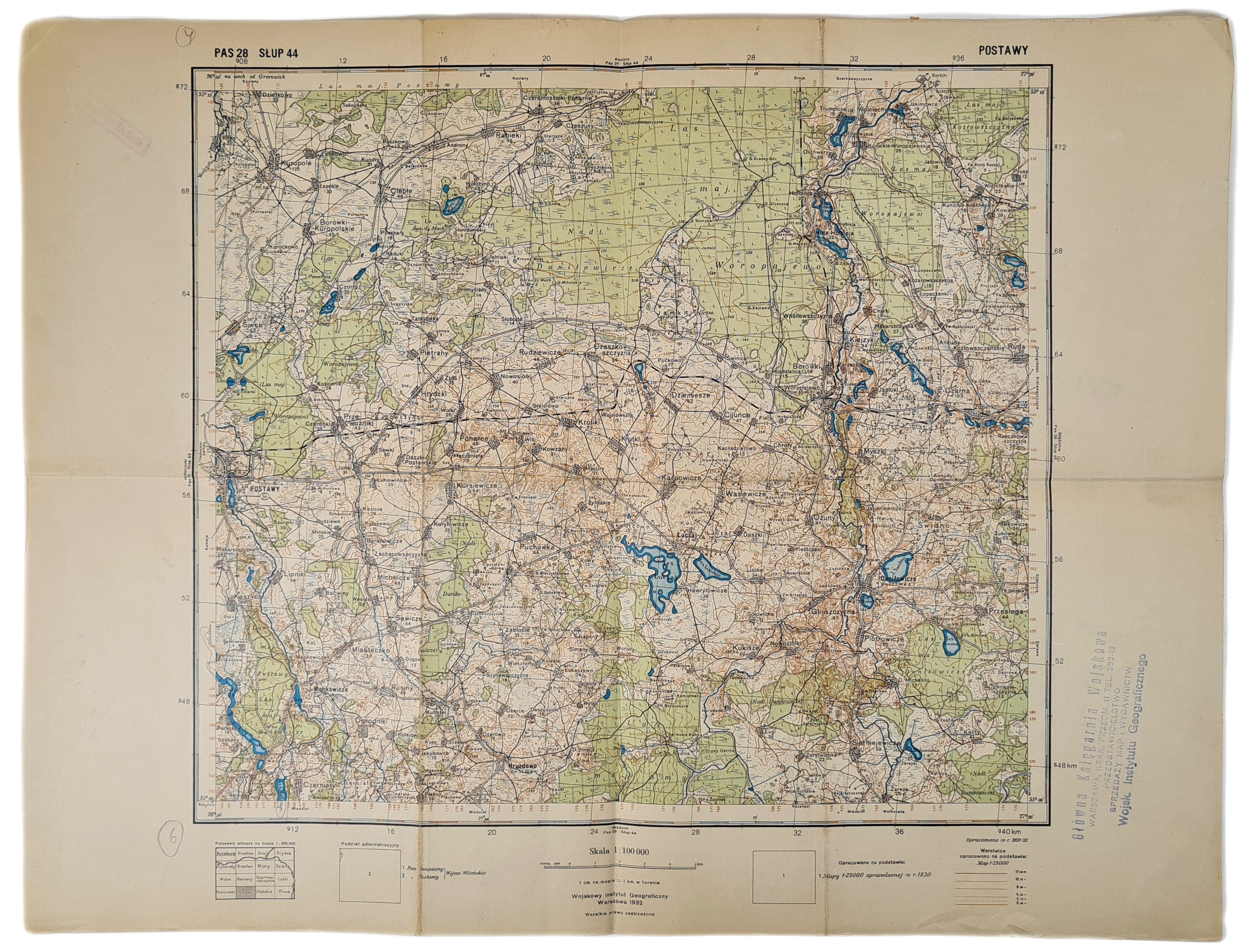 Litwa Wileńszczyzna Mapa Wojskowa PODSTAWY - Łuczaj - Daniełowicze ...