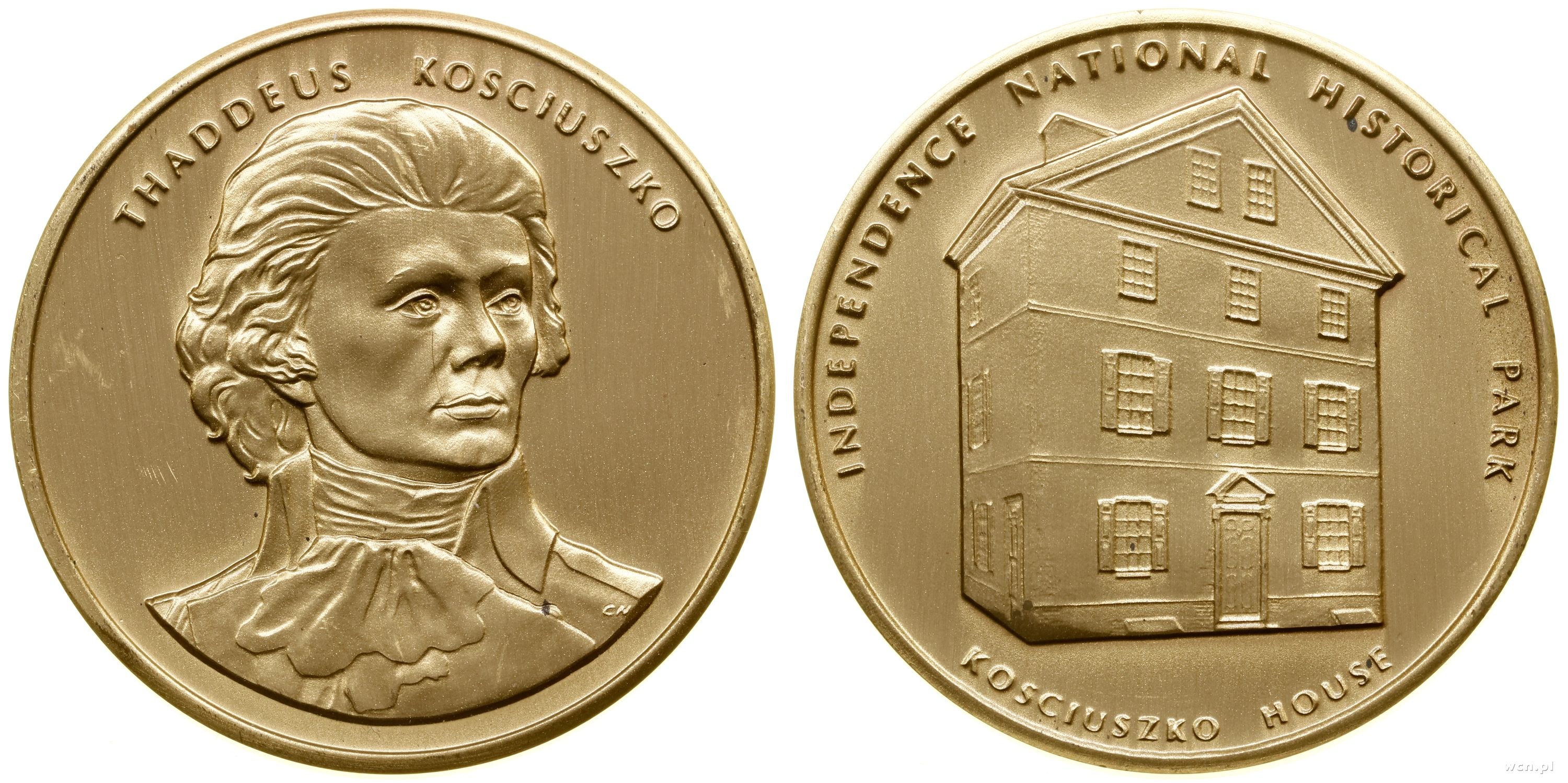 Av: Bust right, THADDEUS KOSCIUSZKO, Rw: Facade of building ...