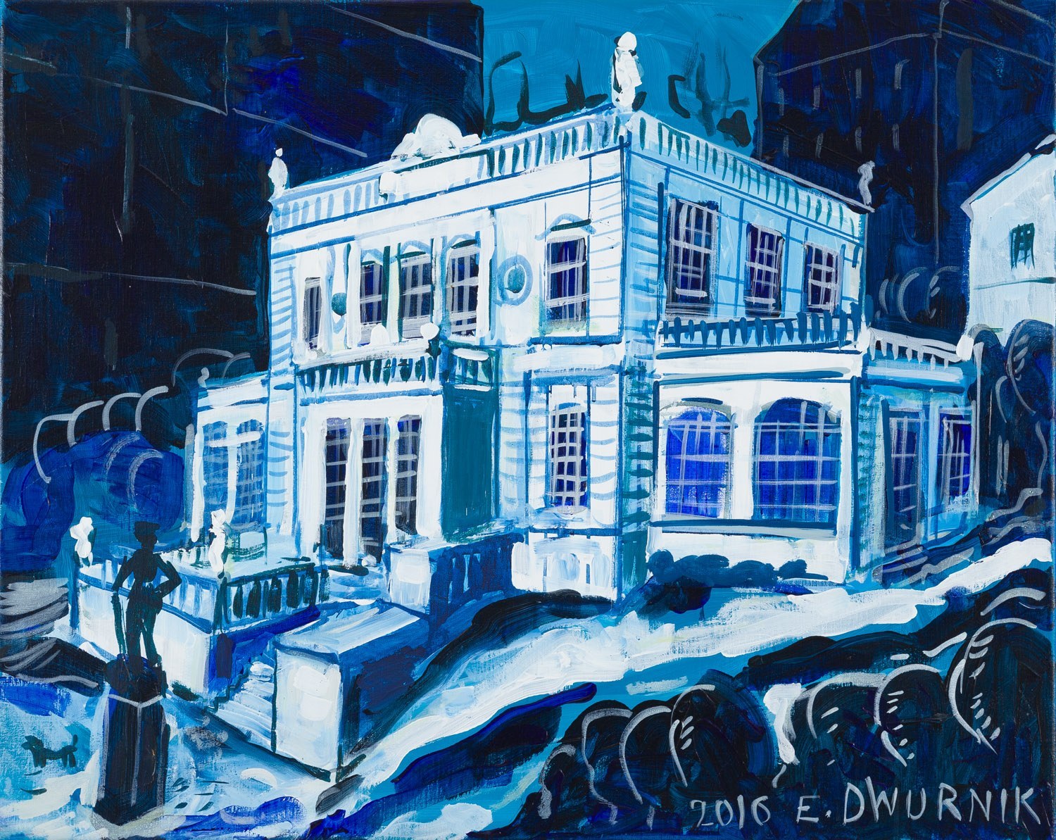 Edward Dwurnik (1943 - 2018), Pałac Sobańskich, 2016 - Aukcja internetowa / Licytacja online ...