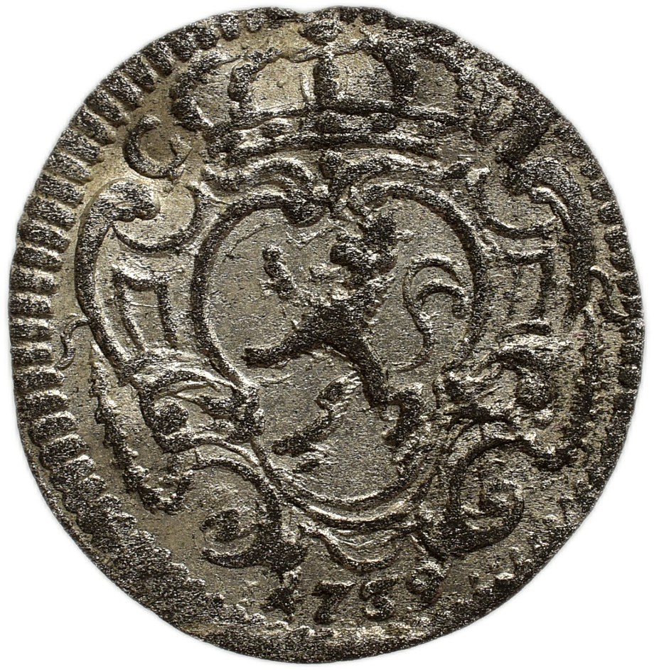 Karol VI. 1711-1740, 1/2 krejcar 1739 Praga-Scharff - Aukcja ...