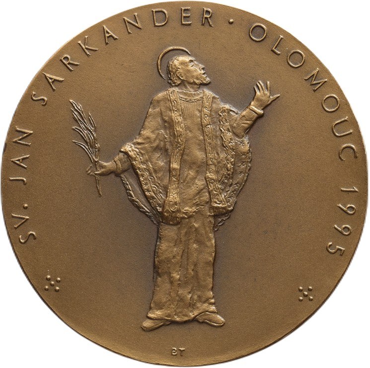 Teplý B., Olomouc, St. Jan Sarkander 1995, figura świętego, opis ...