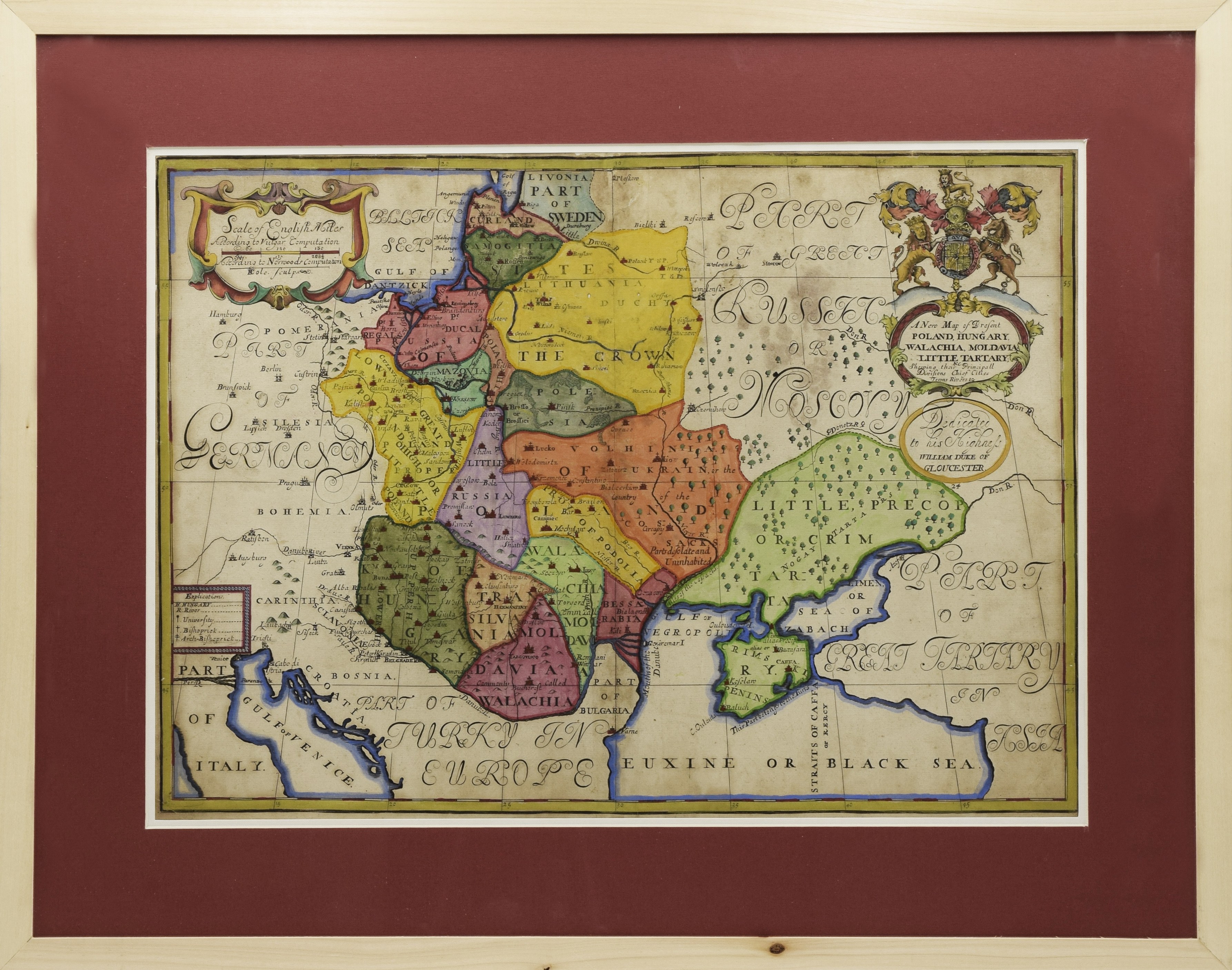 Edward WELLS, Mapa Polski 1700 - Aukcja internetowa / Licytacja online ...