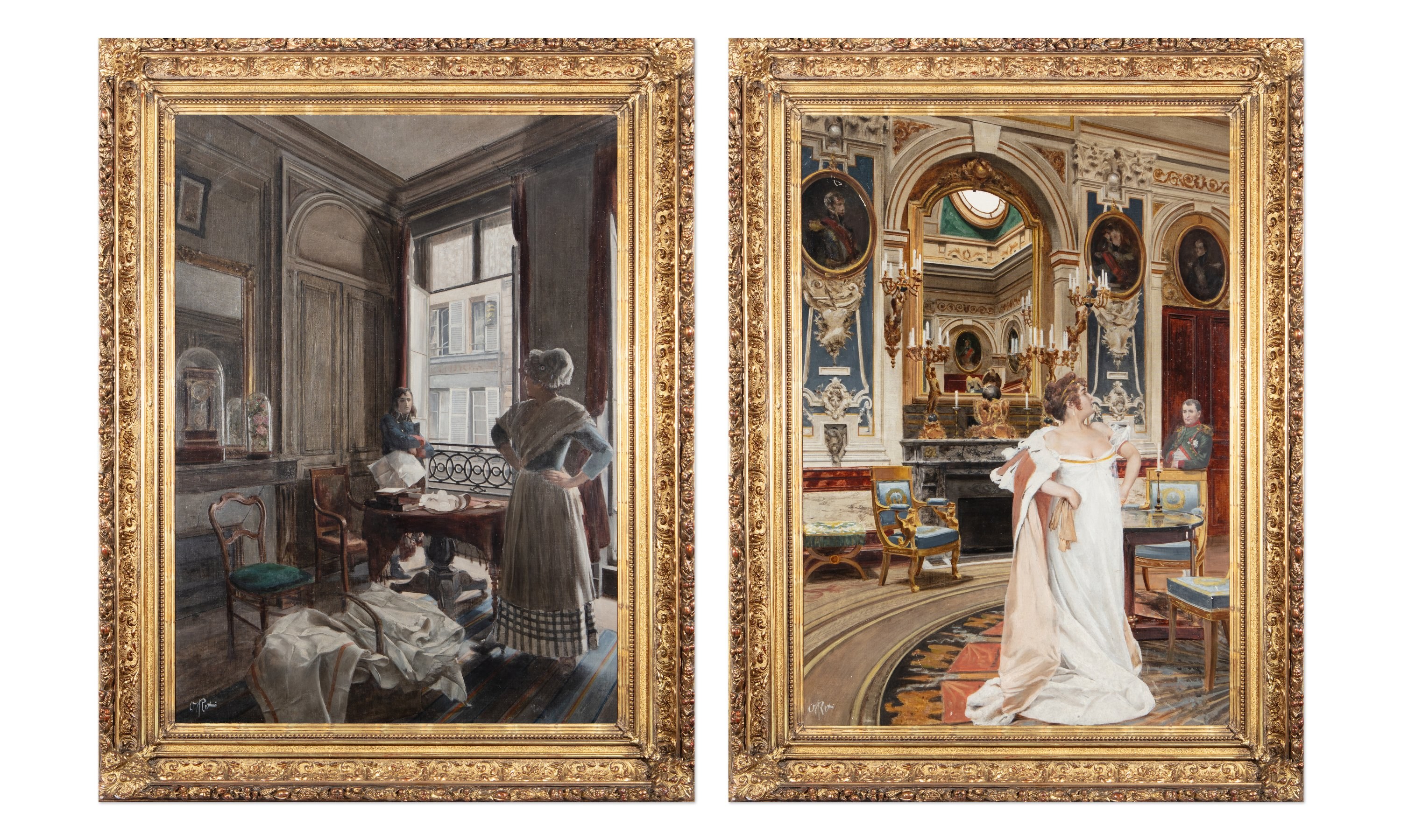 OSKAR REX (CZECH / BOHEMIAN 1857 - 1929) - Napoleon and Josephine and ...
