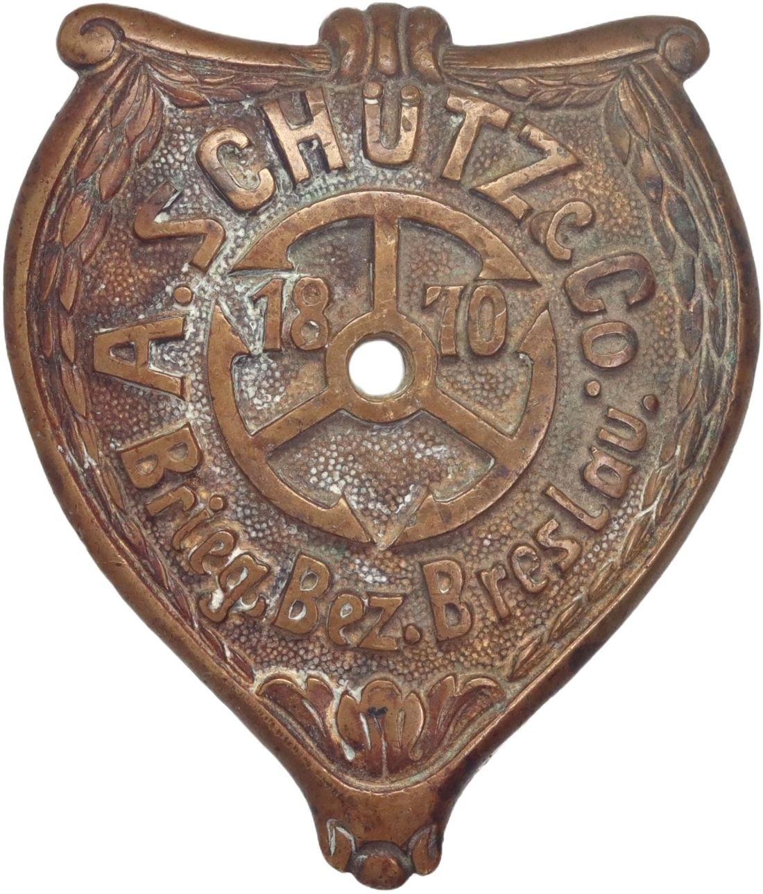 Polska, Emblemat Fabryki Fortepianów Anton Schütz & Co, Brzeg - Aukcja ...