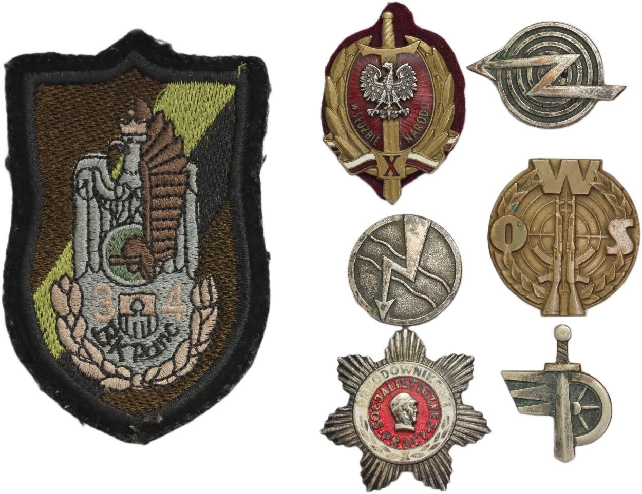 Poland, set of badges, corpus and patch (7 pieces) - Online auction ...