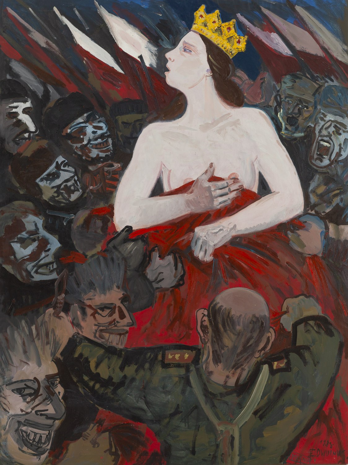 Edward Dwurnik (1943 Radzymin - 2018 Warszawa), "Polonia" z cyklu "Robotnicy", 1984 - Aukcja ...