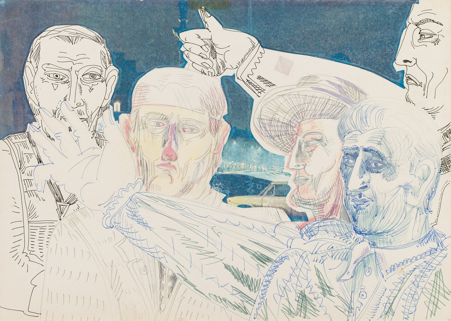 Edward Dwurnik (1943 Radzymin - 2018 Warszawa), "Gesty" z cyklu "25", II poł. XX w. - Aukcja ...