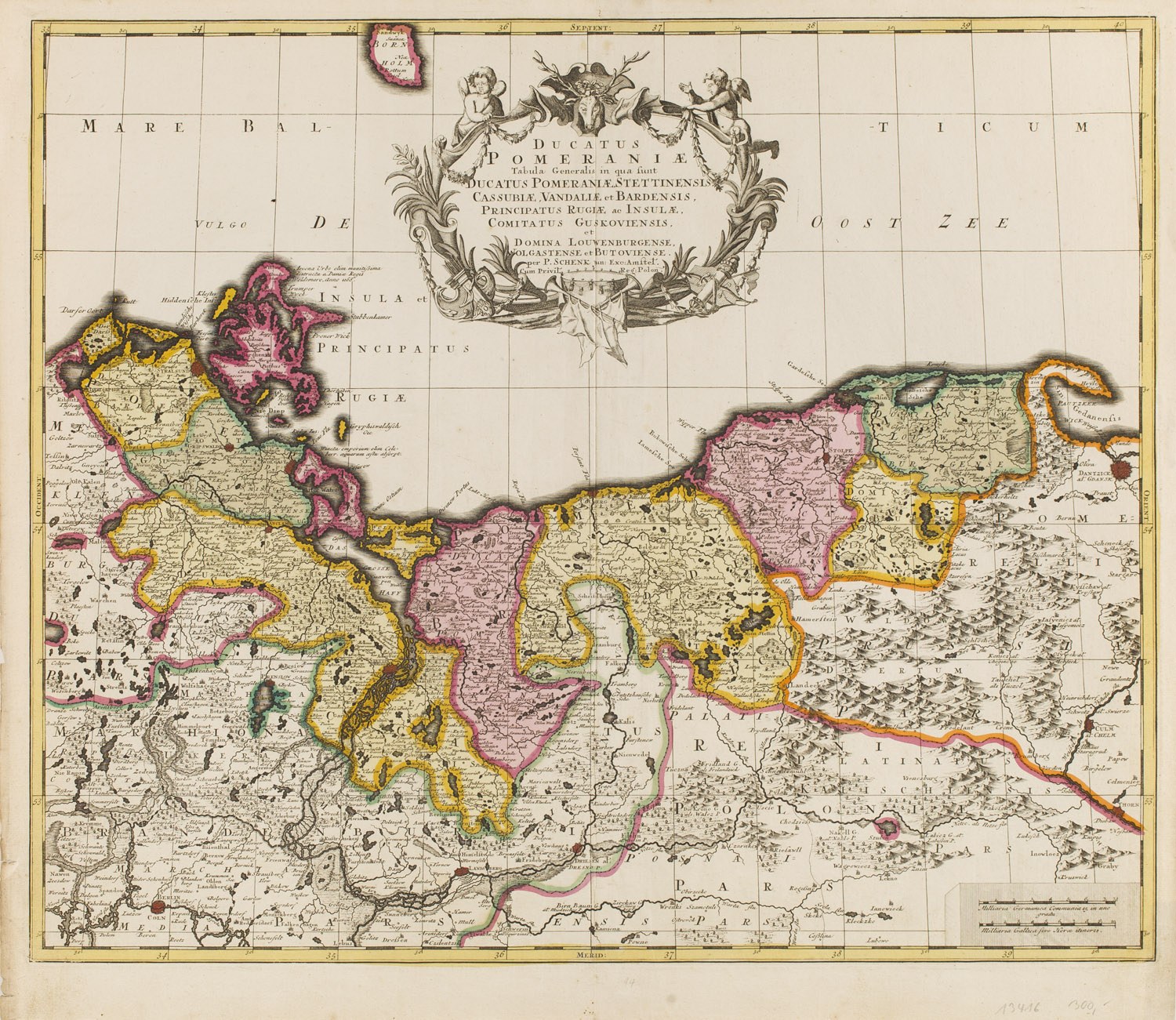 Peter Schenk (1660 - 1719), Mapa Pomorza Zachodniego ("Ducatus ...