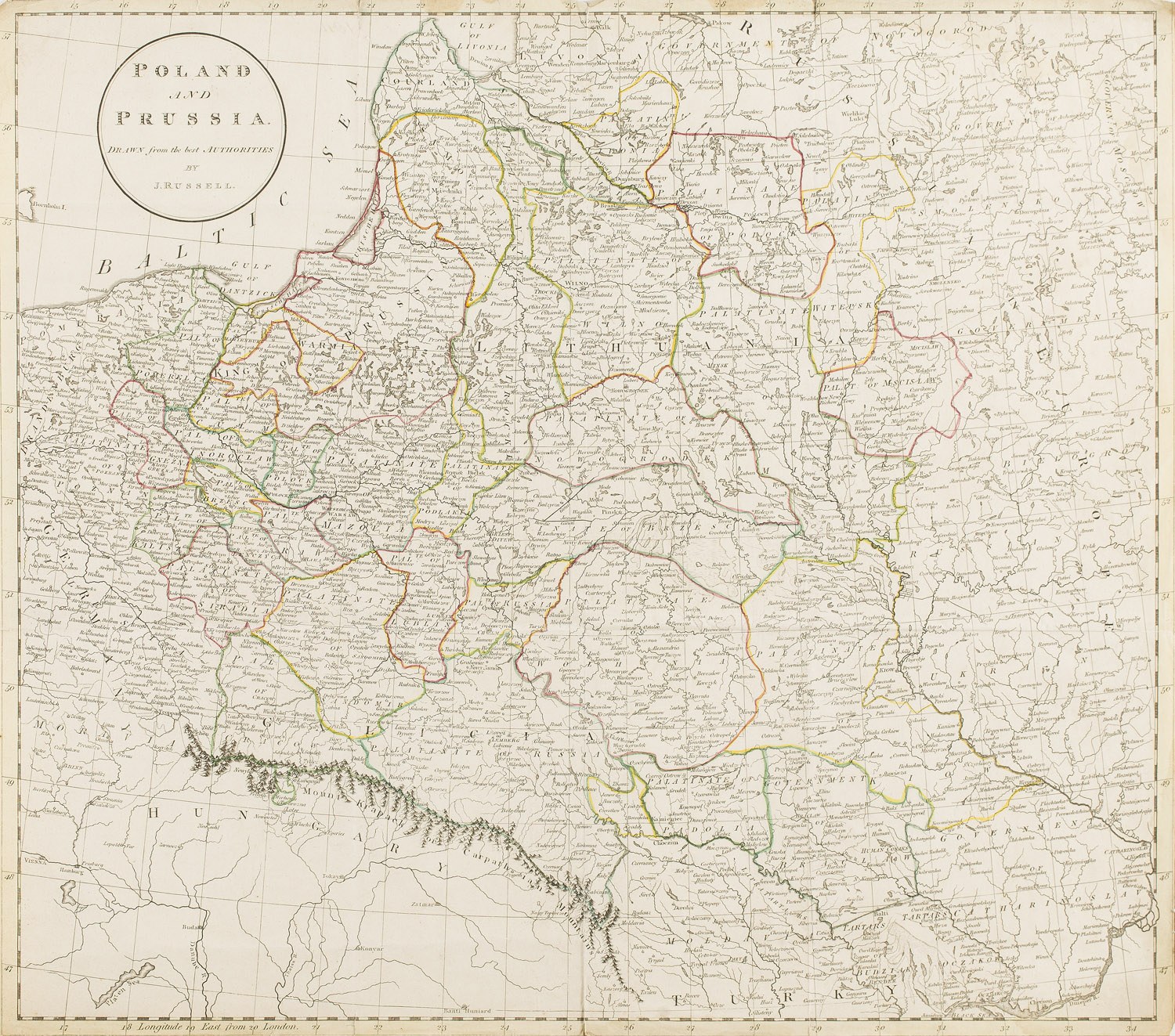 John Russell (1750 - 1829), Mapa Polski i Prus ("Poland and Prussia ...