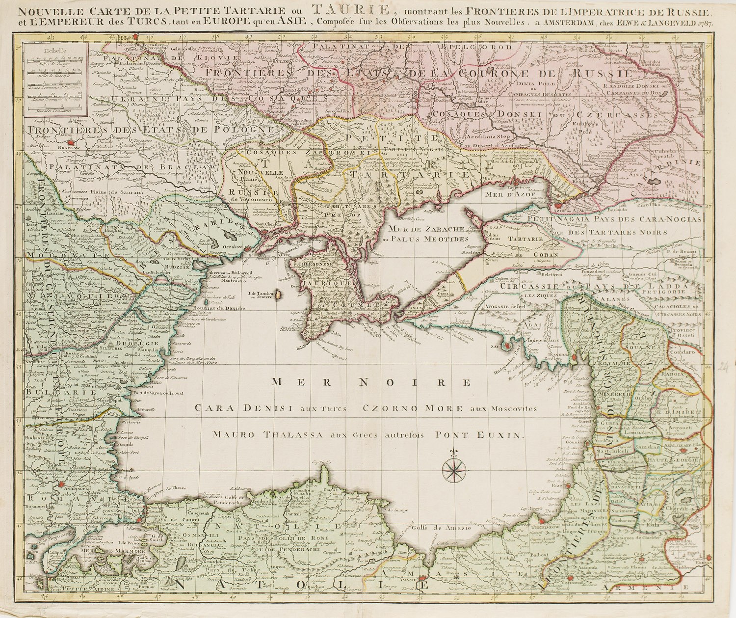 Jan Barend Elwe, Mapa Tatarii ("Nouvelle carte de la Petite Tartarie ou ...
