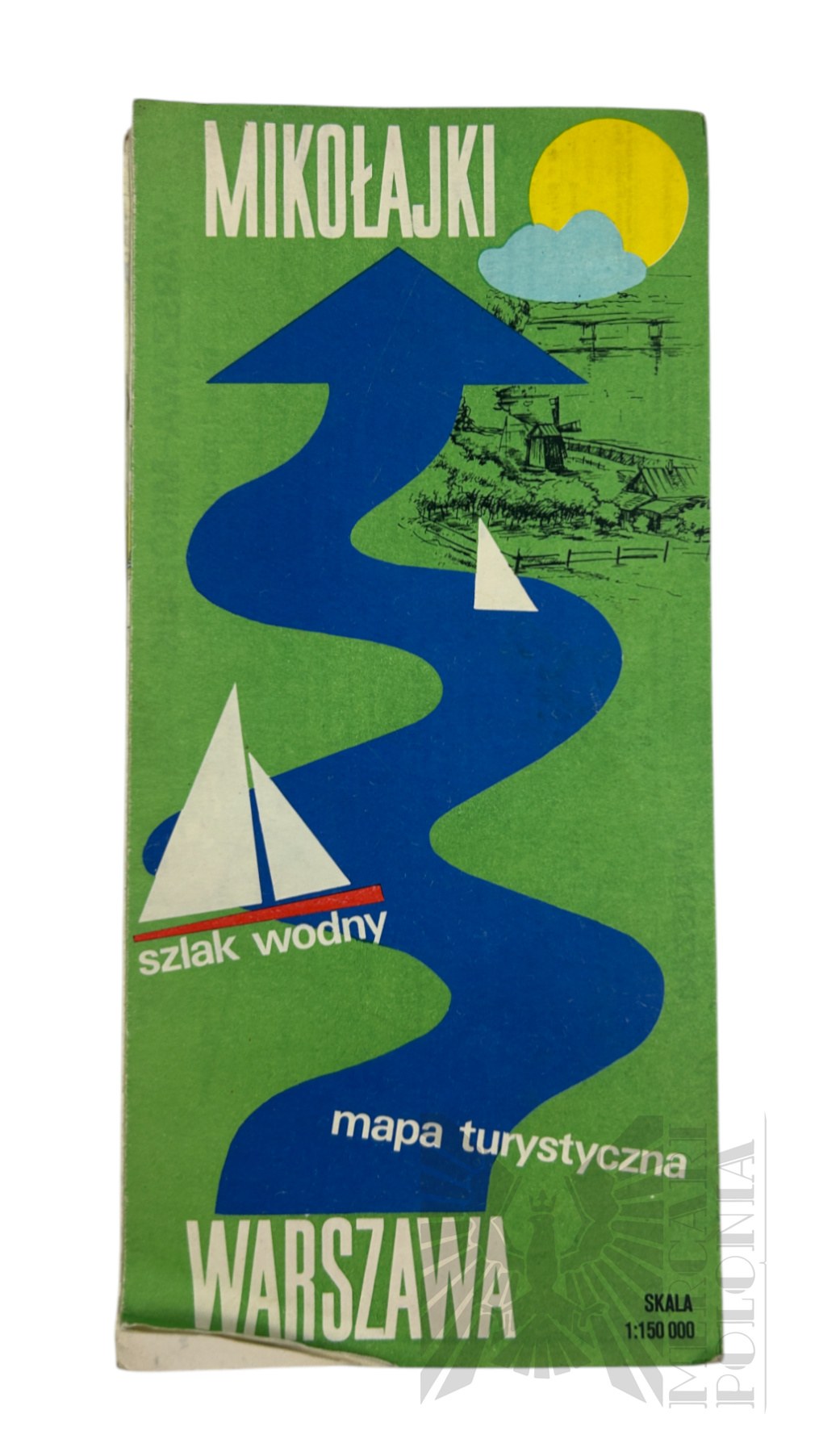 PRL - Mapa Turystyczna Szlak Wodny Warszawa-Mikołajki, Państwowe ...