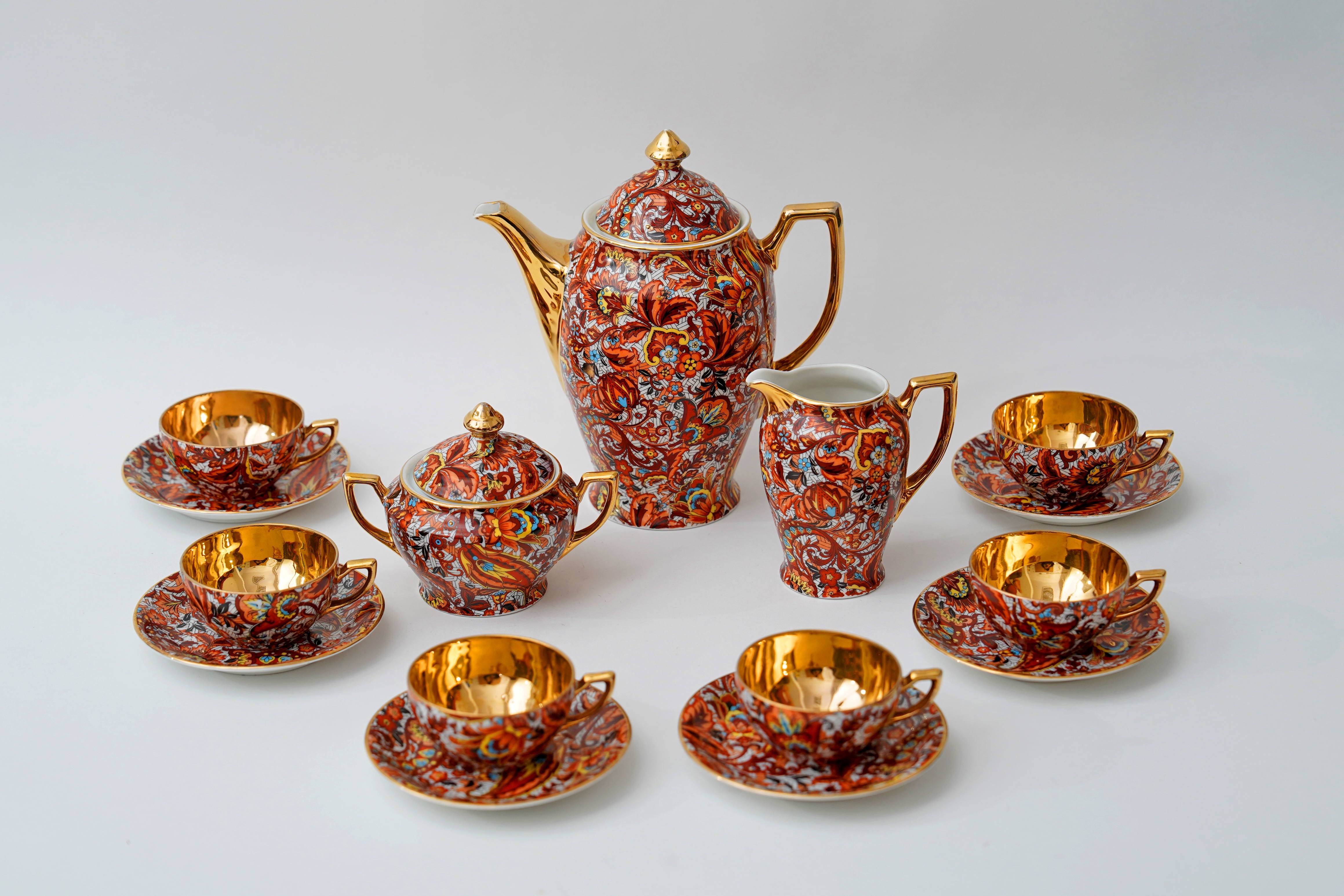 Pre-war Wanda porcelain coffee service - Giesche - IMARI - Online ...