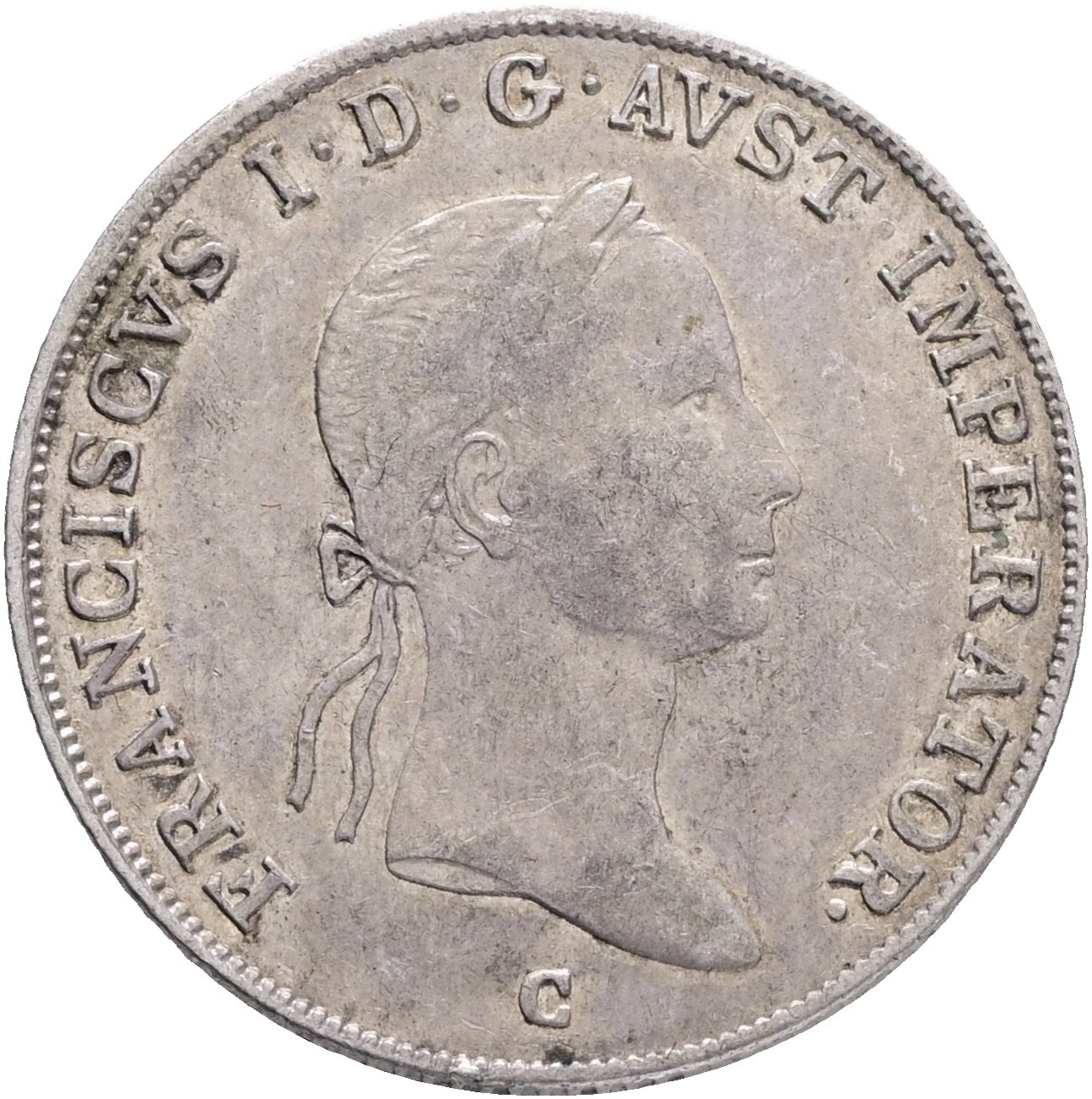 FRANCIS I. of Austria 1792-1835 20 Kreuzerów 1835 C Praga. Długie ...