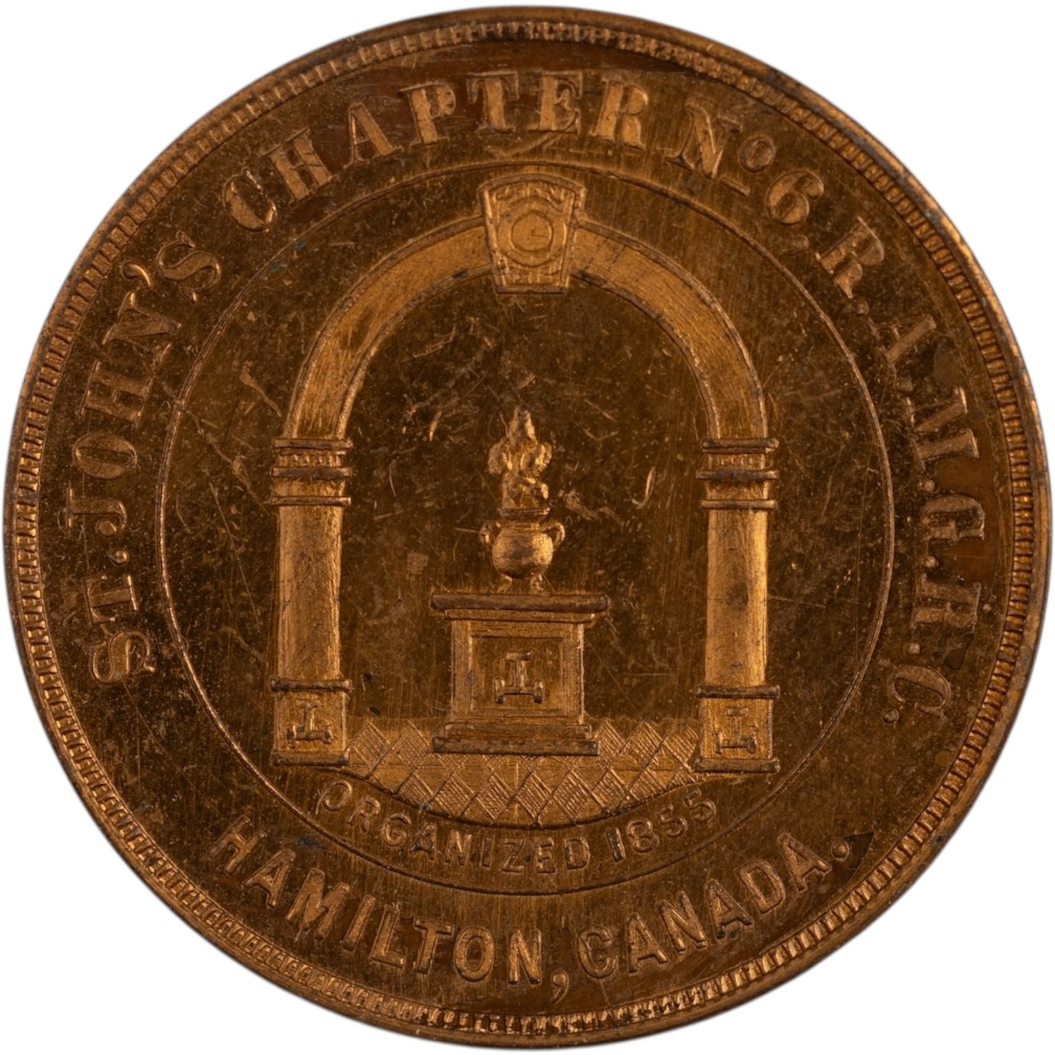 Canada Hamilton Ontario St. John's Chapter No. 6 Masonic One Penny ...