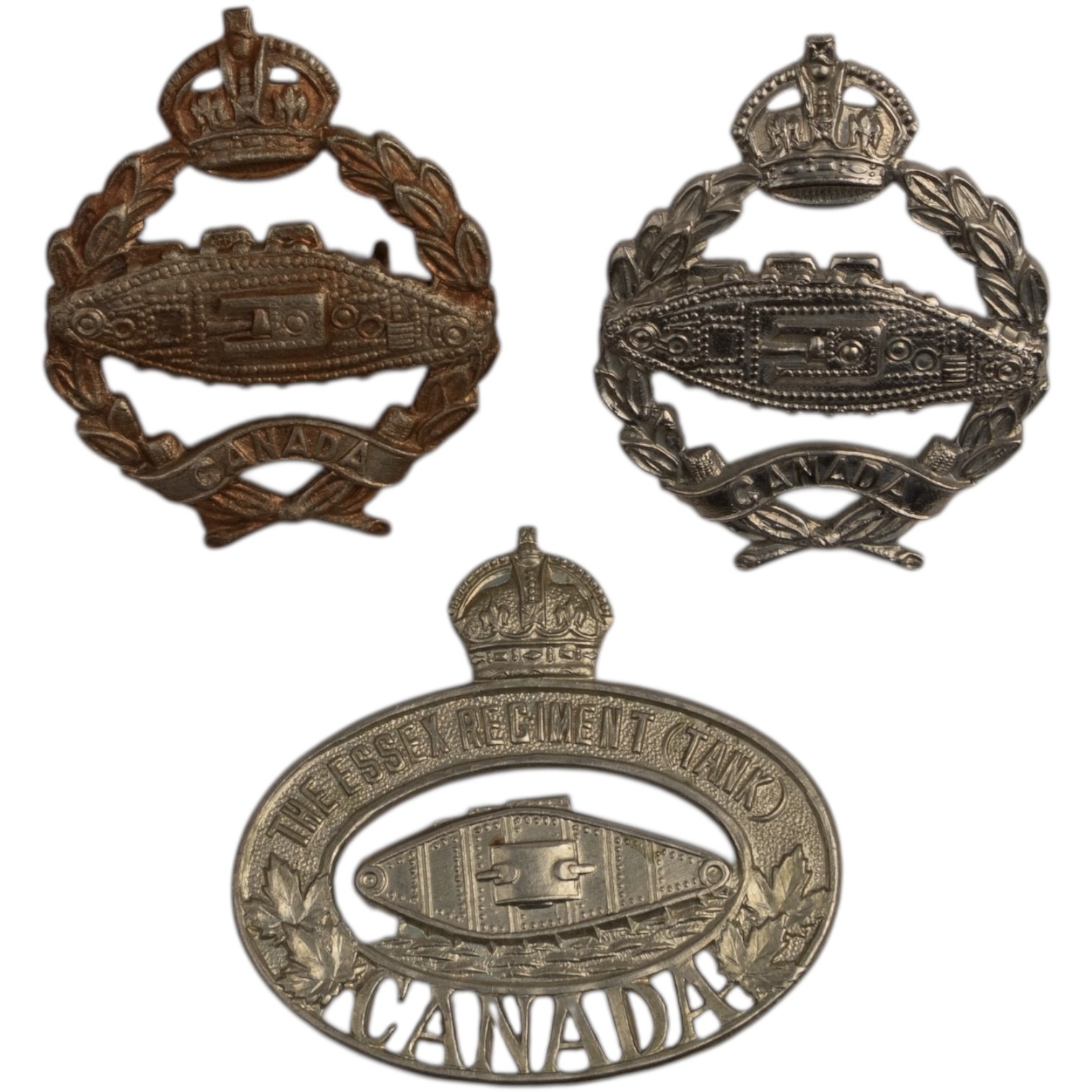 Canada WWII Tank Cap Badges (3 Pieces) - Aukcja internetowa / Licytacja ...