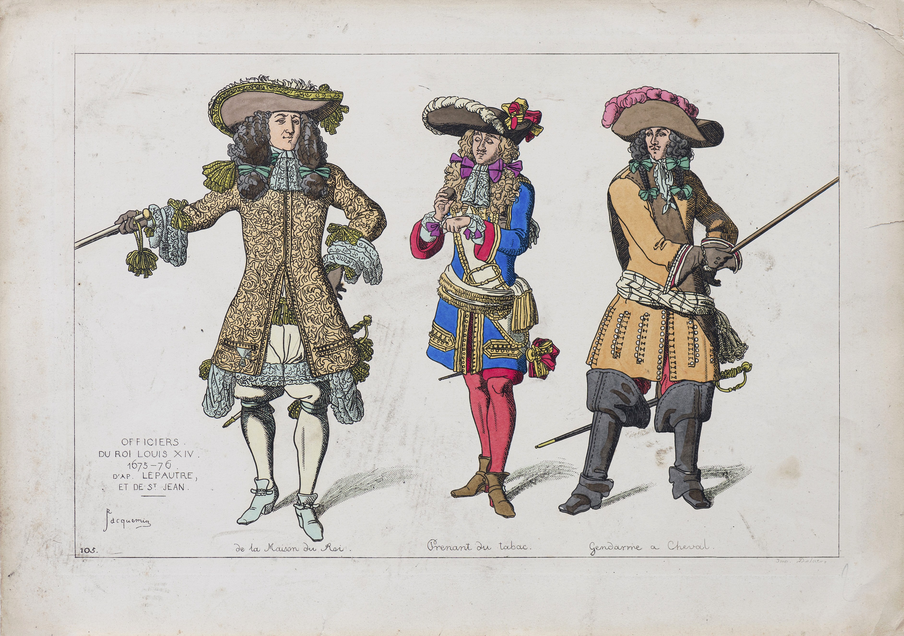 Raphael Jacquemin (1821-1881), Officers of King Louis XIV, from ...