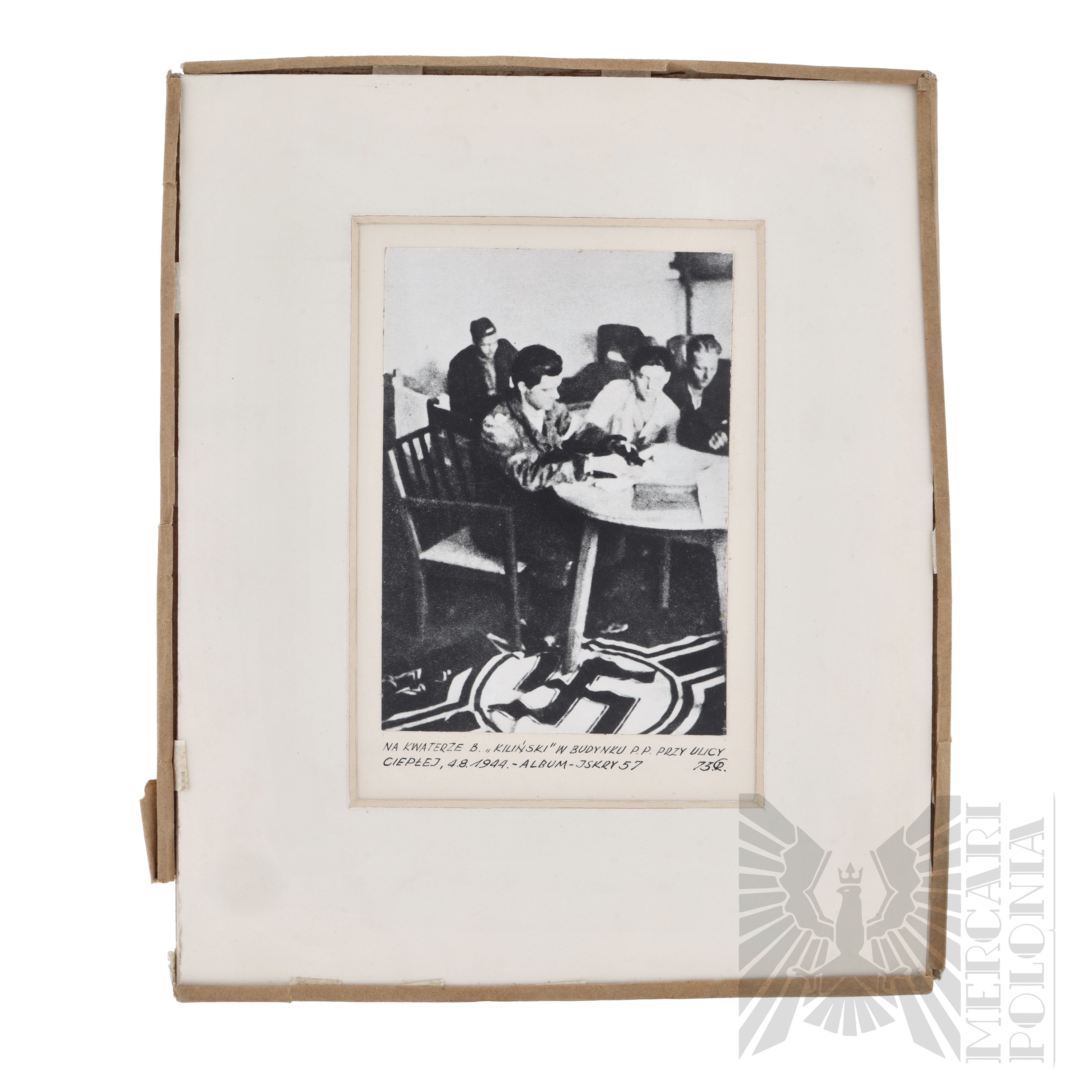 2WW/ Warsaw Uprising Frame with Printed Photograph "At the Quarters ...