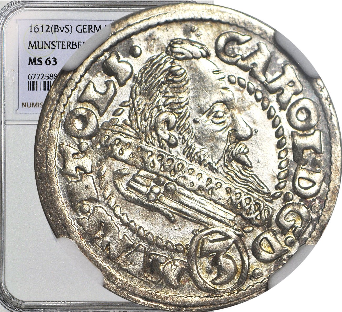 Śląsk, Księstwo Oleśnickie, Karol II, 3 krajcary 1612, Oleśnica ...