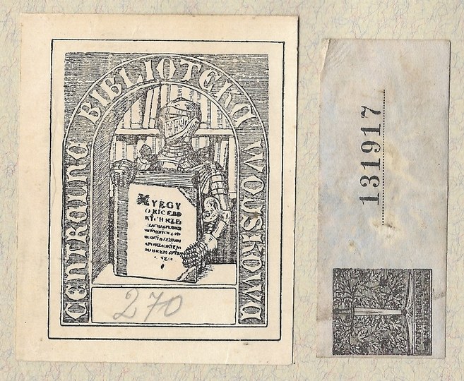 Ekslibris of S. Bienkowski for the Central Military Bibl. Military ...