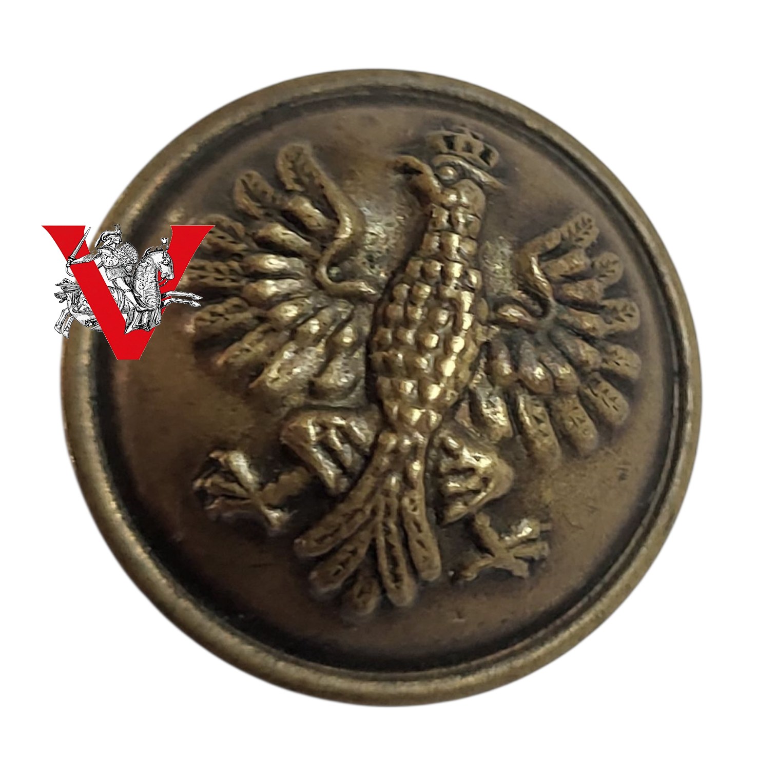 Guzik wojskowy , Orzełek wz 17, Piękny Stan , Sygnowany ! Wojsko ...