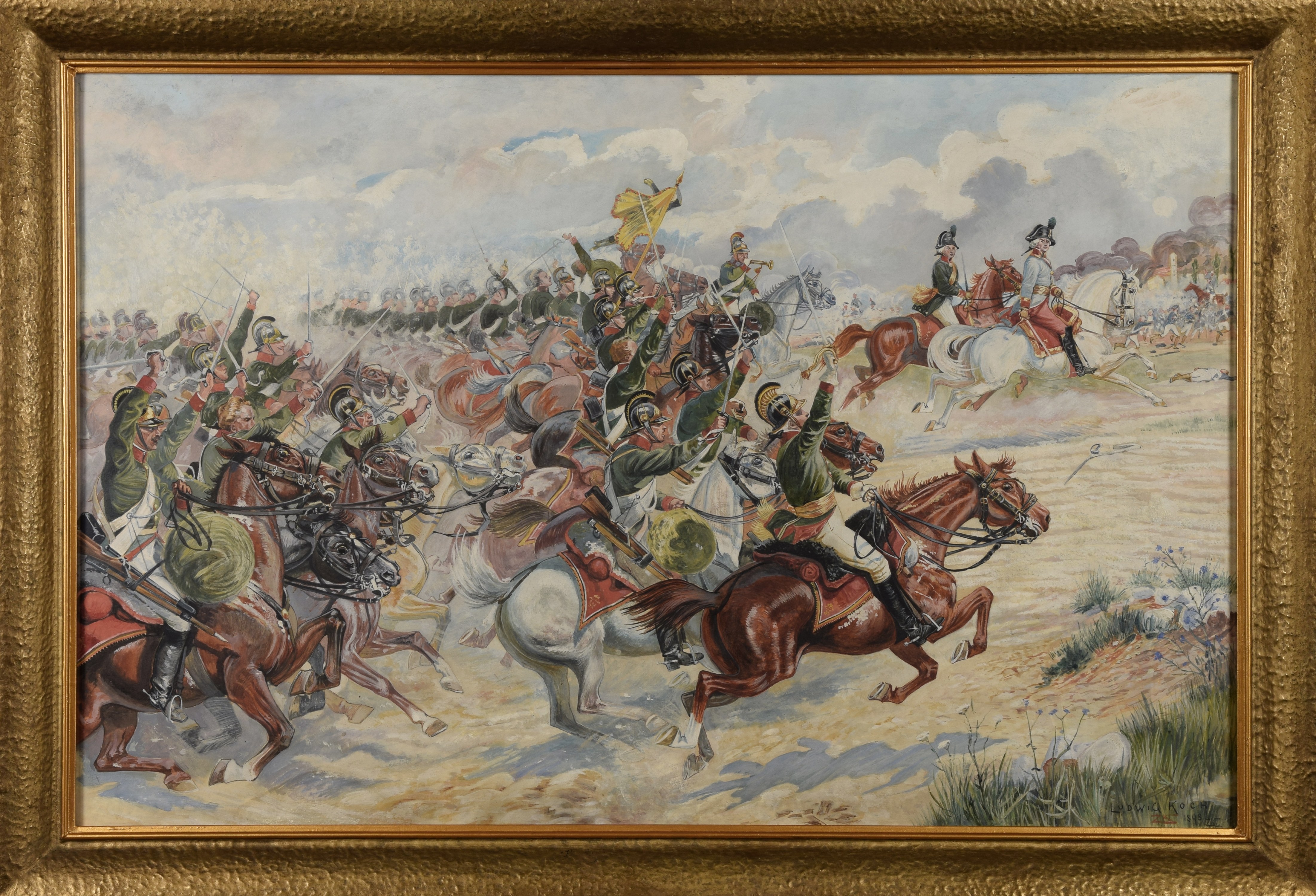 Ludwig KOCH (1866-1934), Scena batalistyczna, 1898 - Aukcja internetowa ...