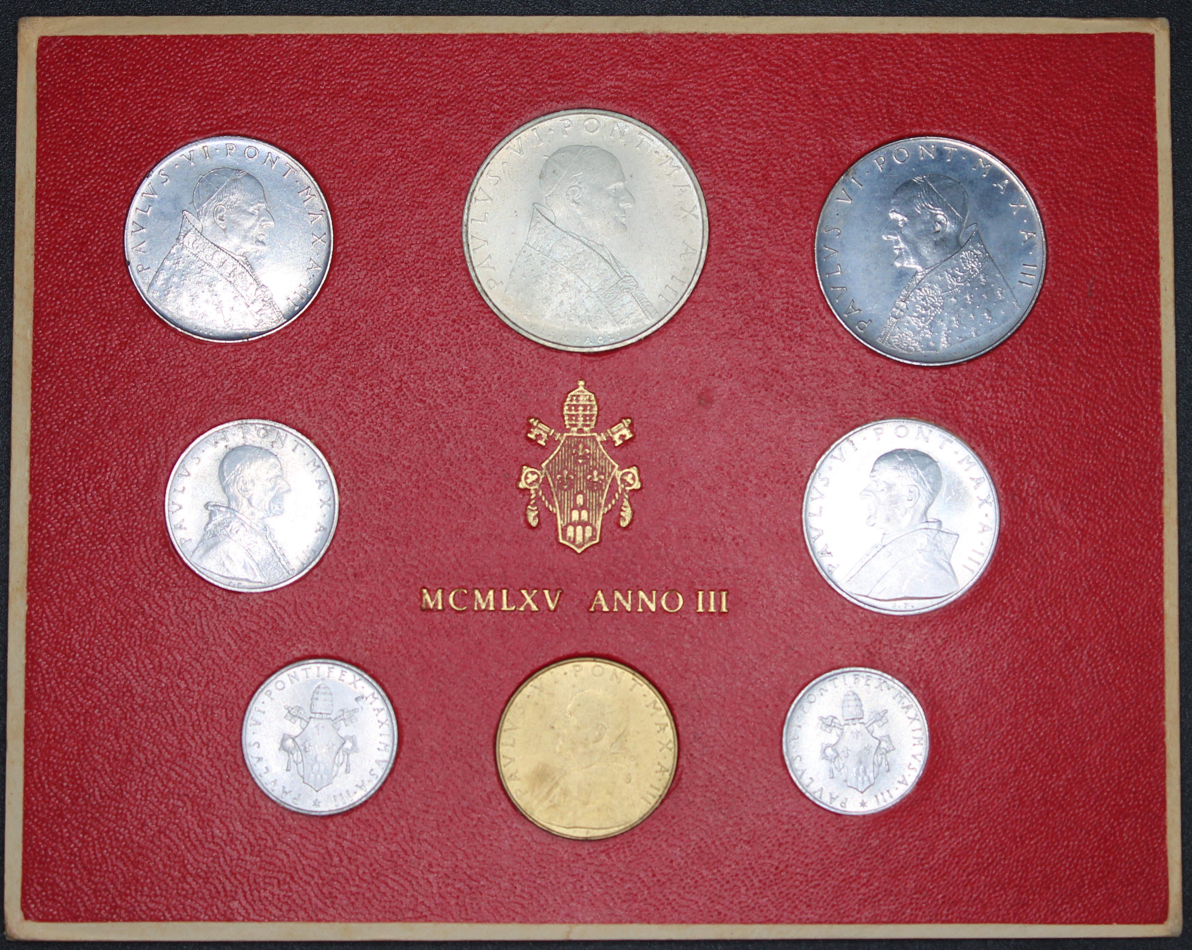 Vatican. 1965 Mint Set 8 Coins Official Issue Silver - Online auction ...