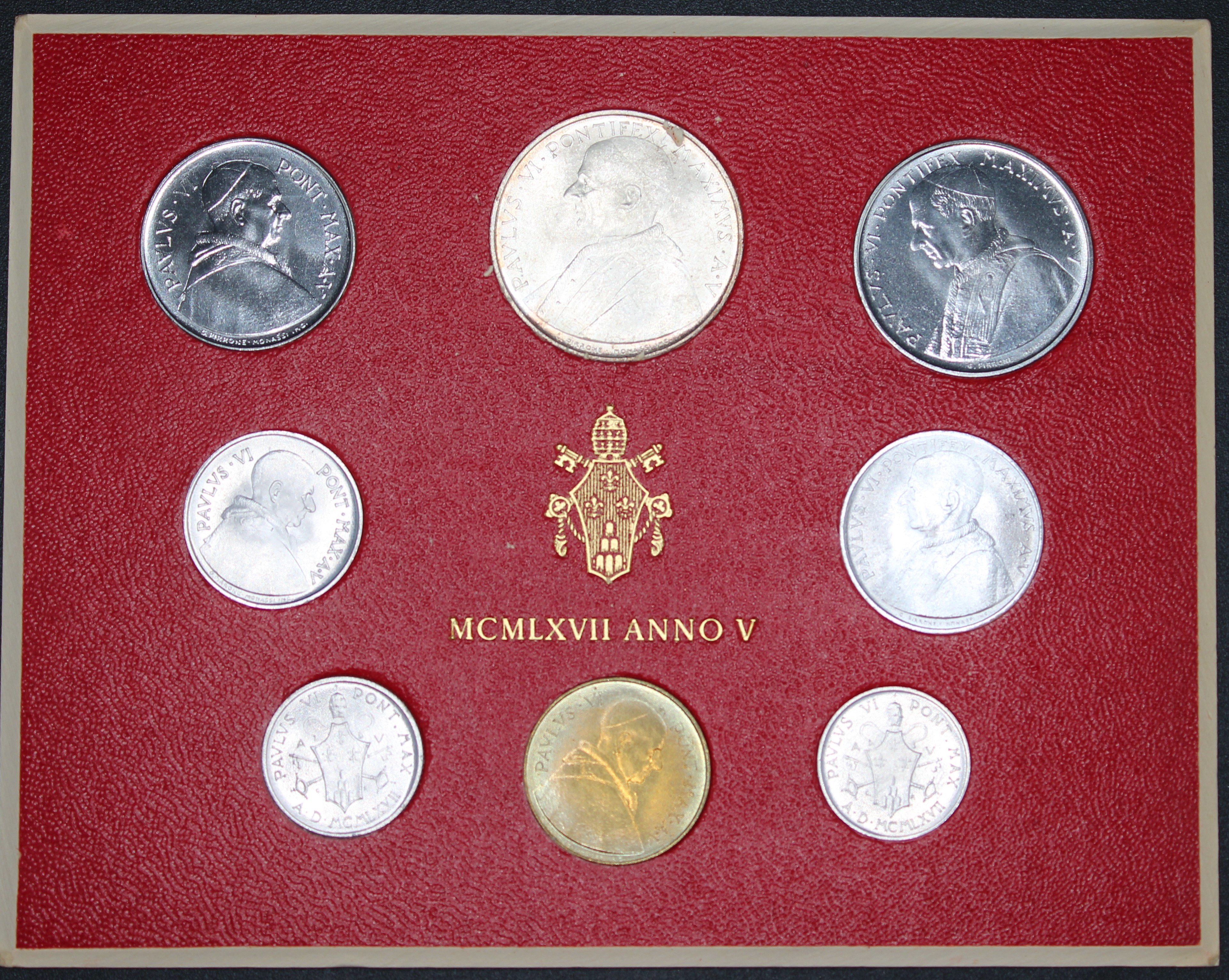 Vatican. 1967 Mint Set 8 Coins Official Issue Silver - Online auction ...