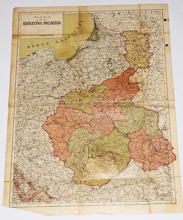 MAPA GUBERNII KRÓLESTWA POLSKIEGO. - Online auction / Online bidding ...