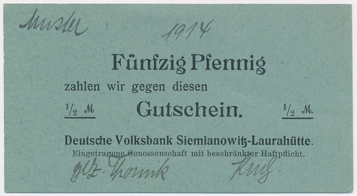 Siemianowice - Laura Steelworks [Siemianowitz-Laurahütte], Volksbank ...