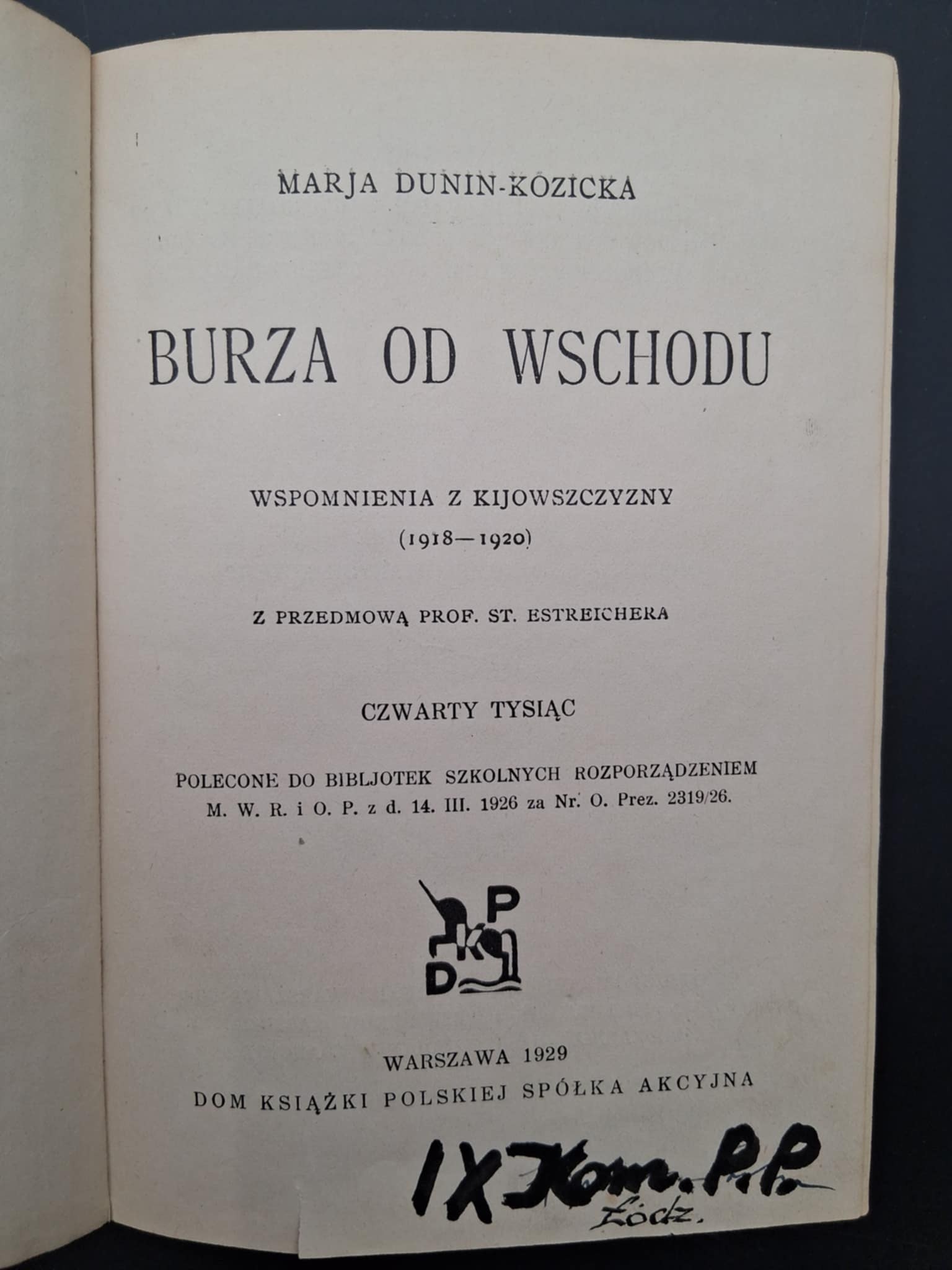 Marja Dunin-Kozicka Burza od Wschodu Wspomnienia z Kijowszczyzny (1918 ...