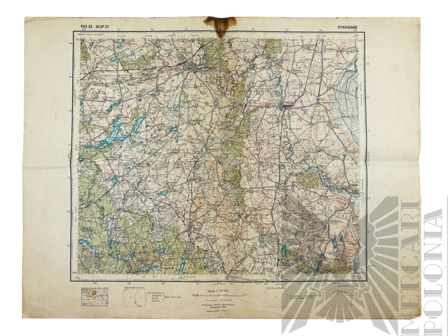 II RP Mapa Wojskowa Starogard Wojskowy Instytut Geograficzny - Інтернет ...