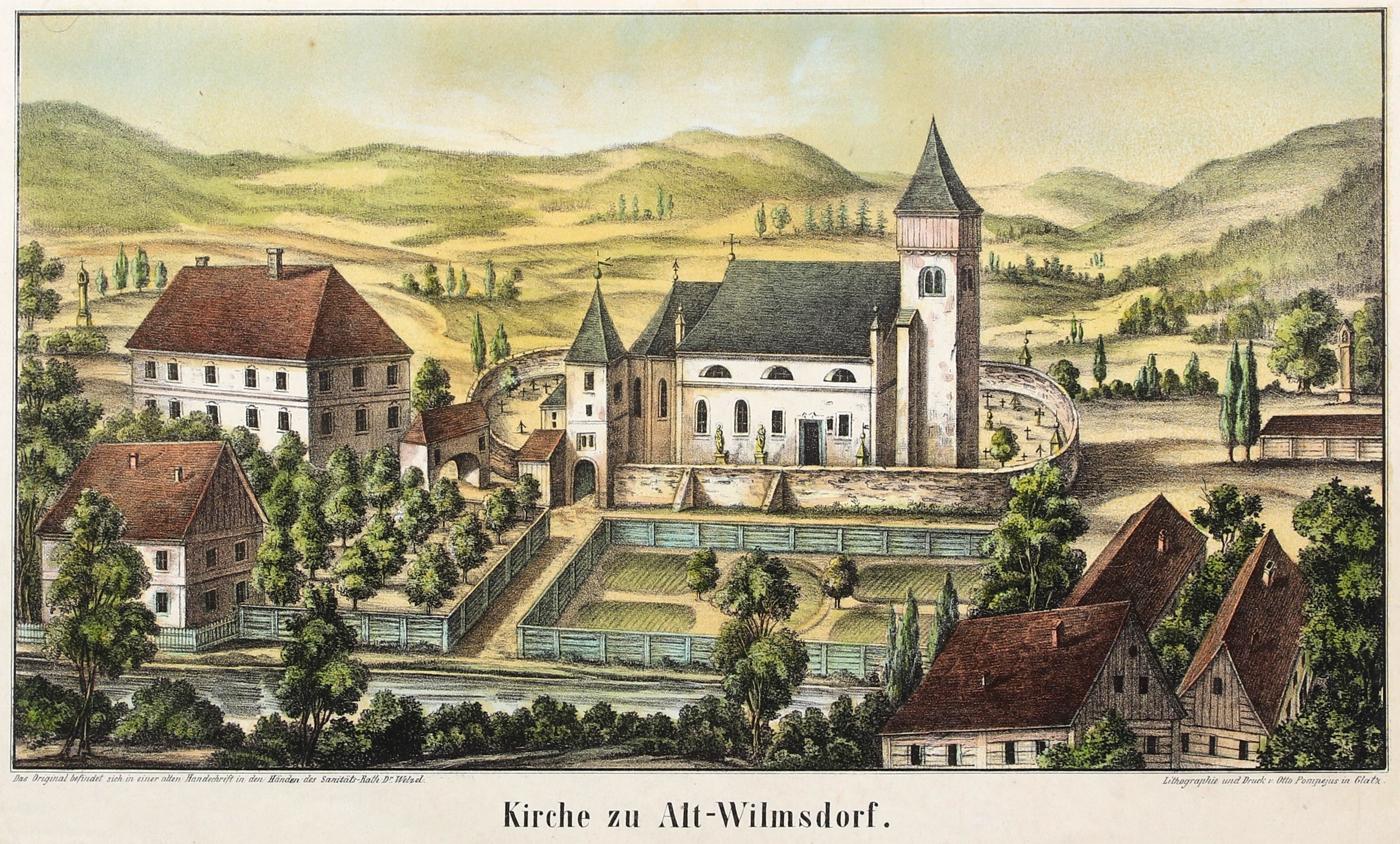 STARY WIELISŁAW (Kłodzko County). St. Catherine's Church; letter and ...