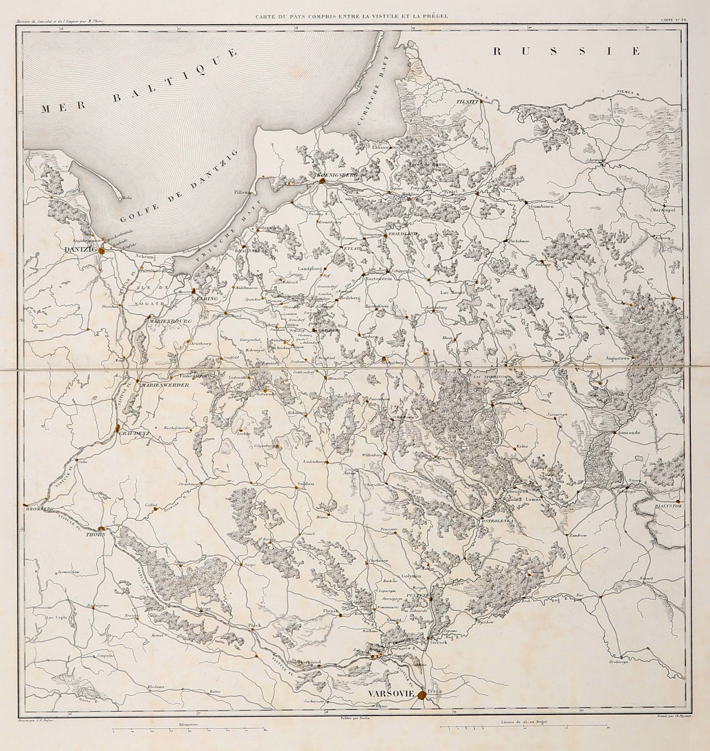 PRUSY WSCHODNIE. Mapa Prus Wschodnich i północnego Mazowsza - teatr ...