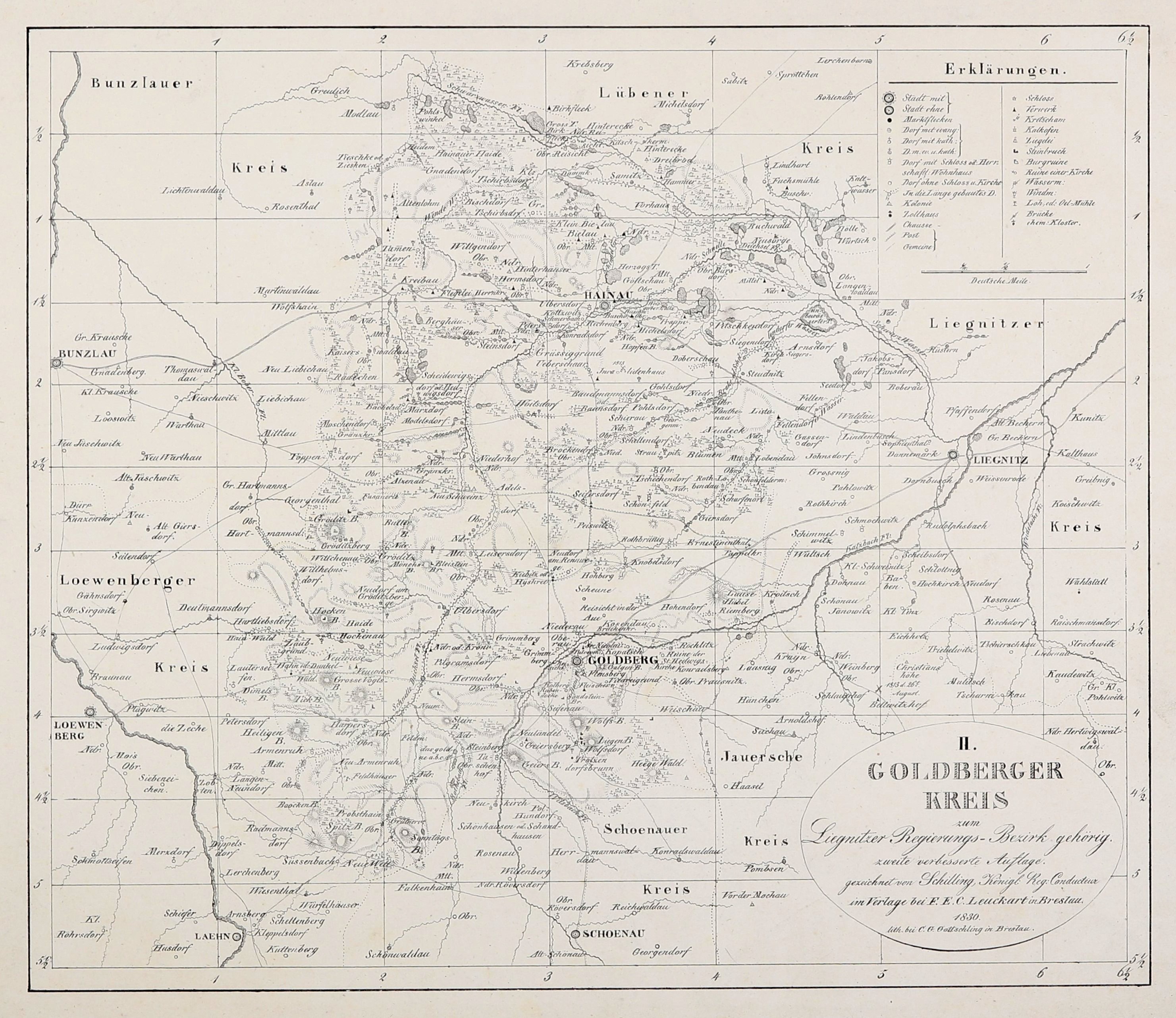 ZŁOTORYJA. Map of Zlotoryja County - the first map after the ...
