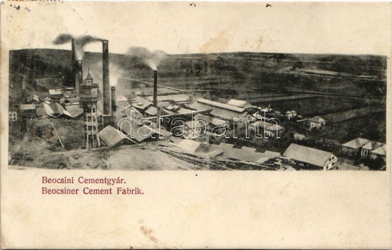 1911 Belcsény, Beocsin, Beocin; Cementgyár, víztorony / Cement Fabrik ...