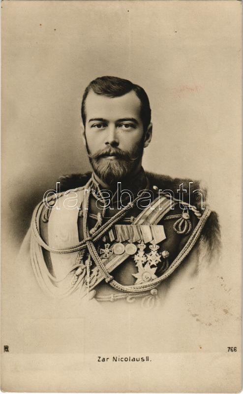 Zar Nicolaus II / Tsar Nicholas (ragasztónyomok / glue marks) - Aukcja ...