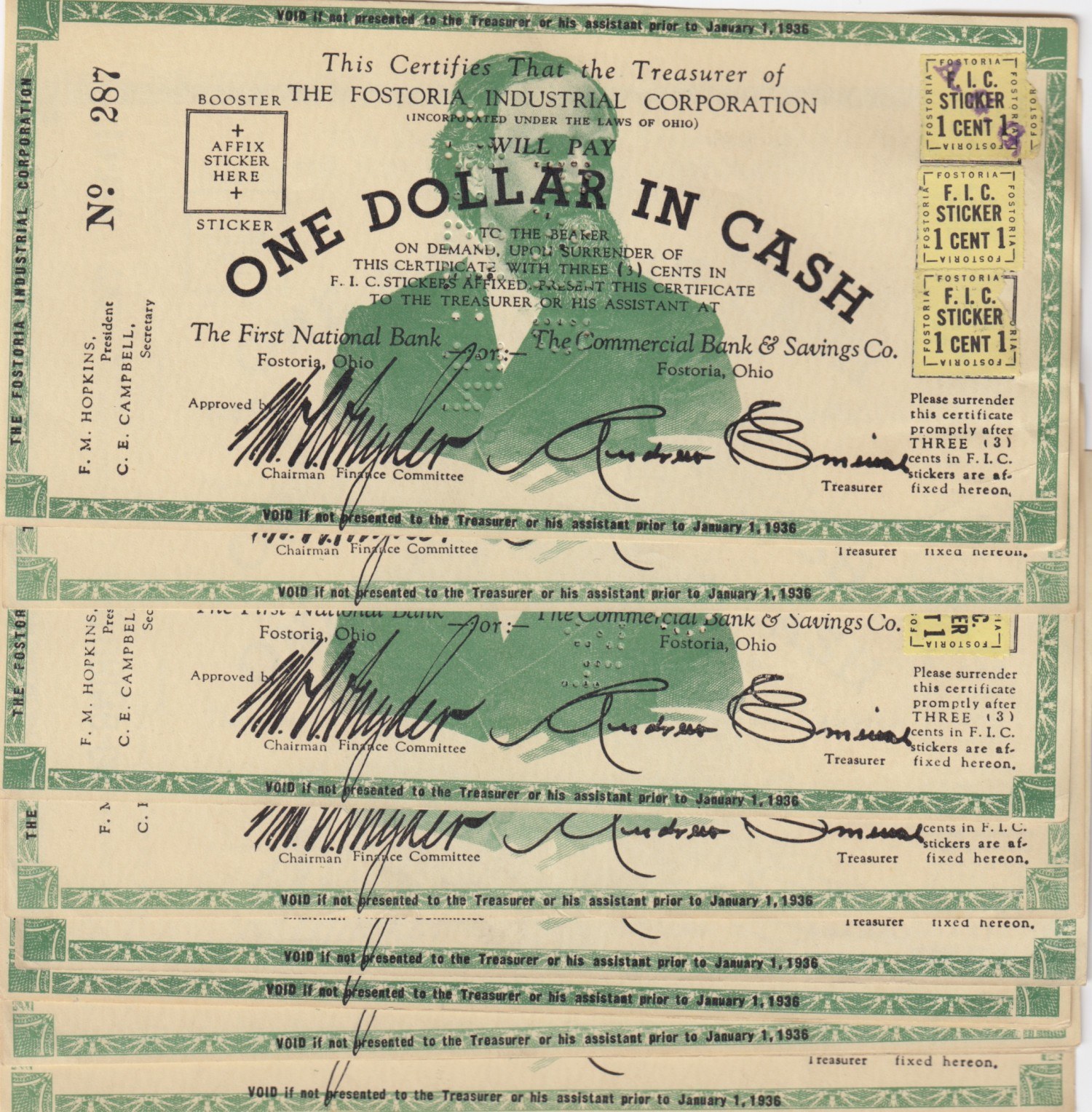 USA 1 Dollar In Cash 1936 - Script (12) - Online auction / Online ...