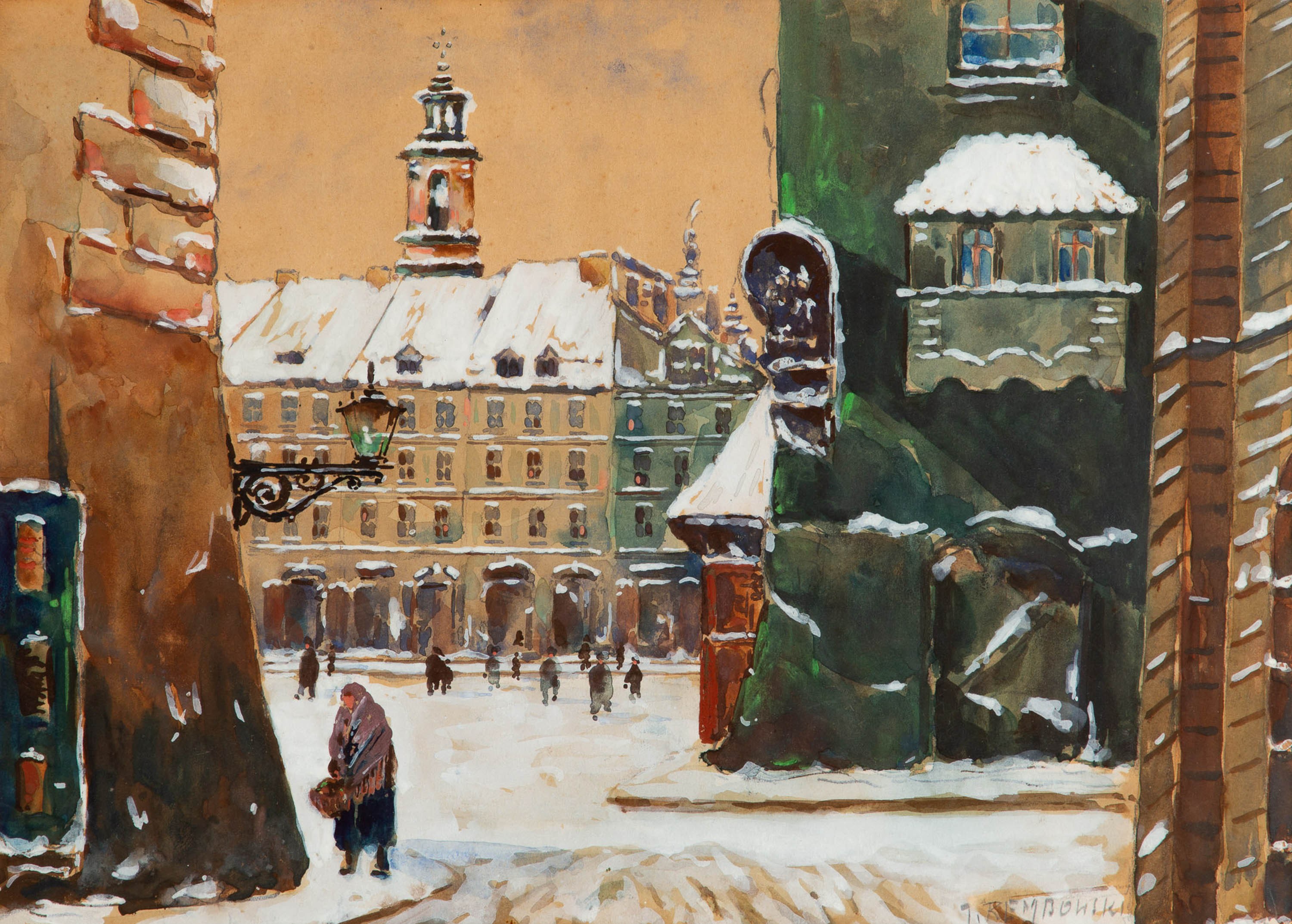 Jan Rembowski (1879 Wawrzyszew - 1923 Warszawa), Widok na Stary Rynek ...